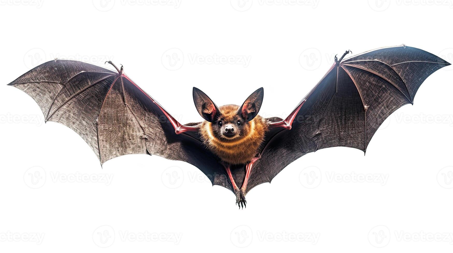 a bat with spread wings isolated on white background. Generative Ai 30388085 Stock Photo at Vecteezy