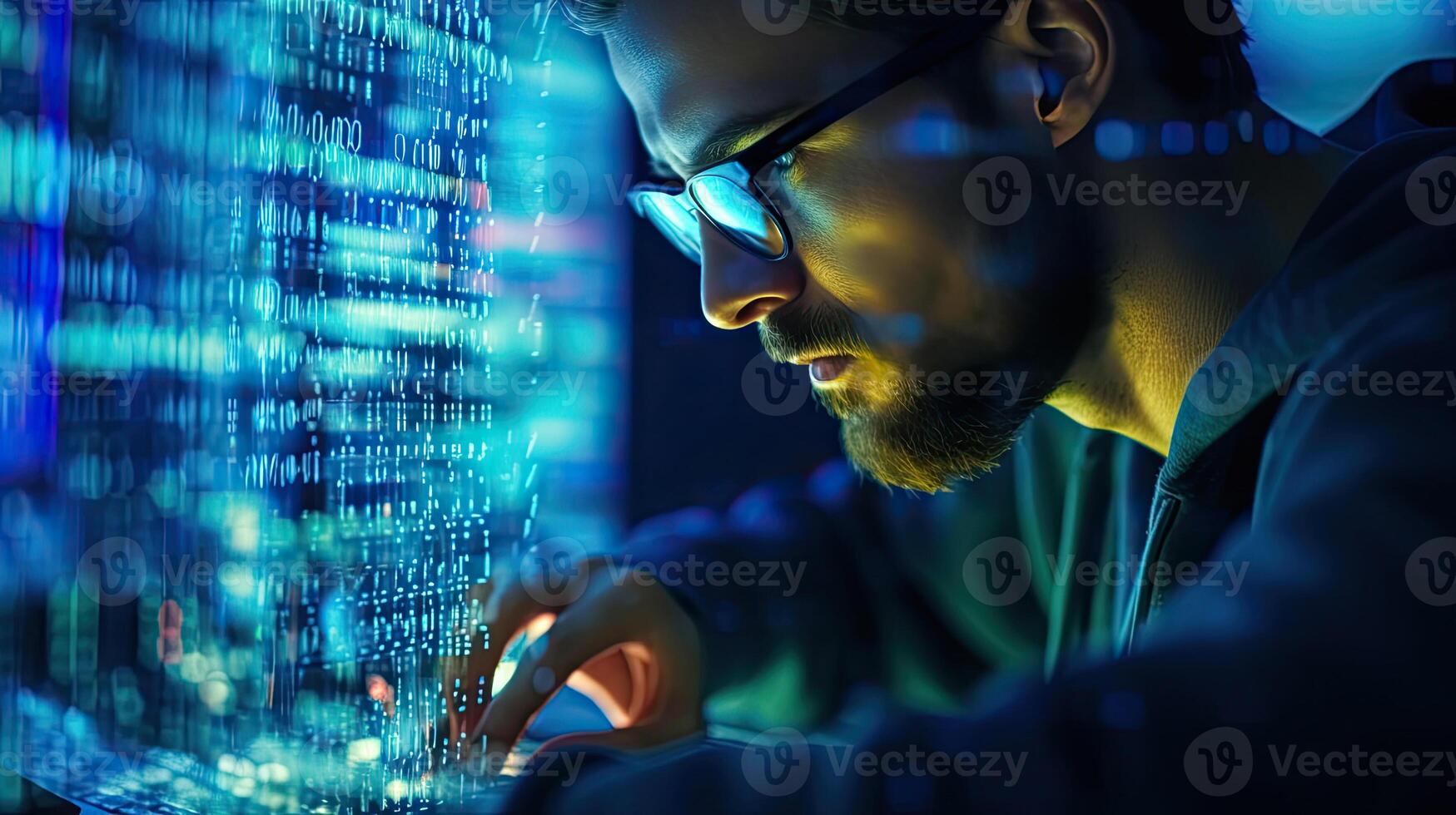 Close Up Of Software Engineer Working On Computer Line Of Code