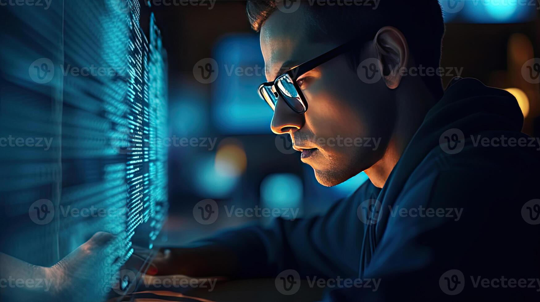 Close Up Of Software Engineer Working On Computer Line Of Code