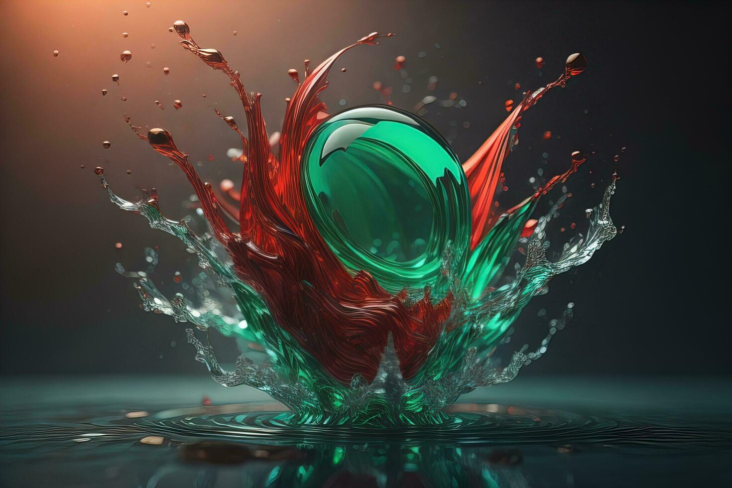 a colorful water splash on a gradient background. ai generative 30409984 Stock Photo at Vecteezy
