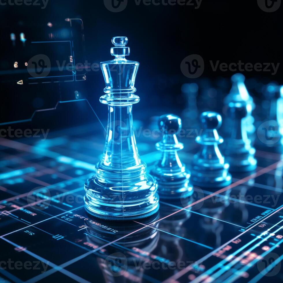 Close-up of a game of chess technology design display Business ...
