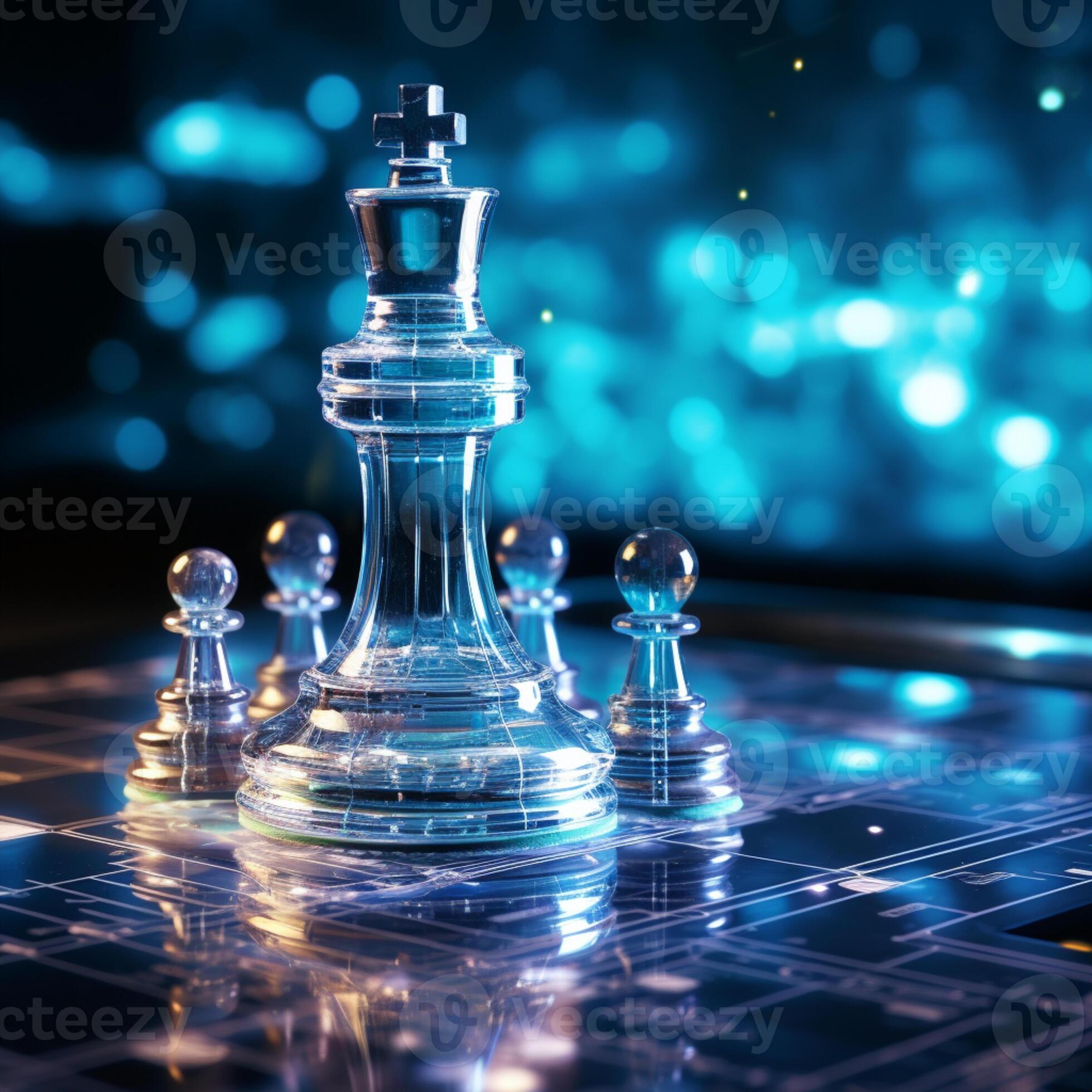 Close-up of a game of chess technology design display Business ...