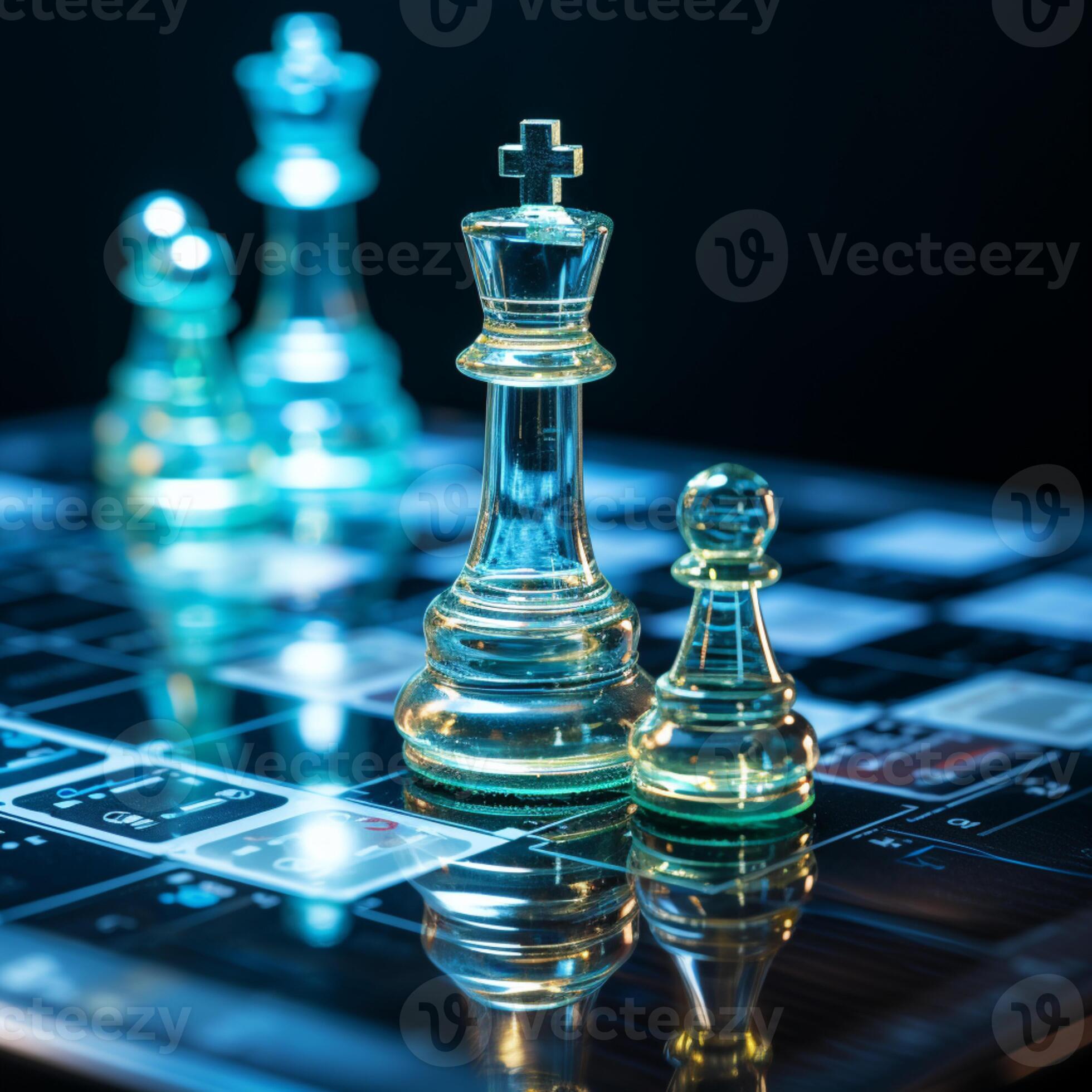 Close-up of a game of chess technology design display Business ...
