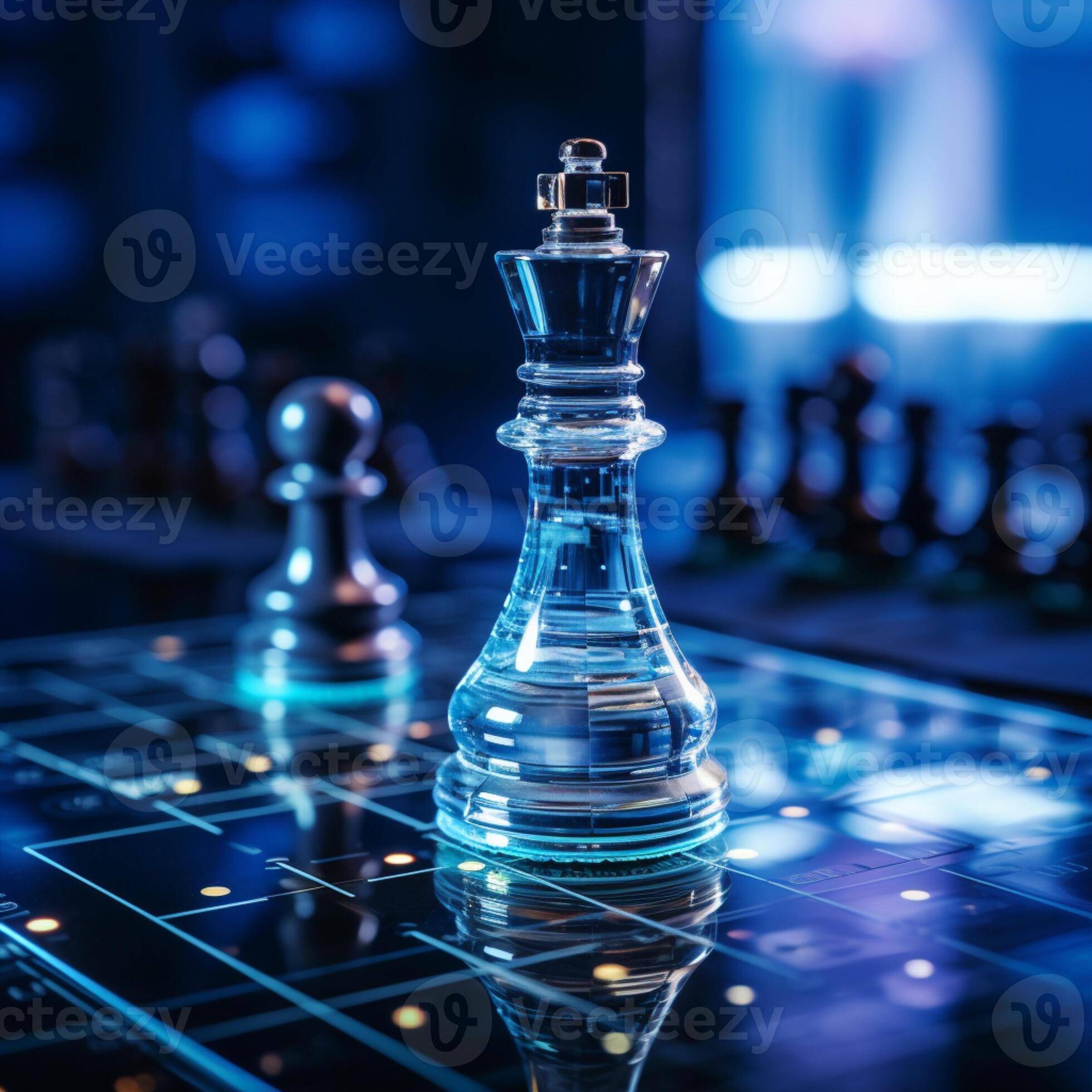 Close-up of a game of chess technology design display Business ...