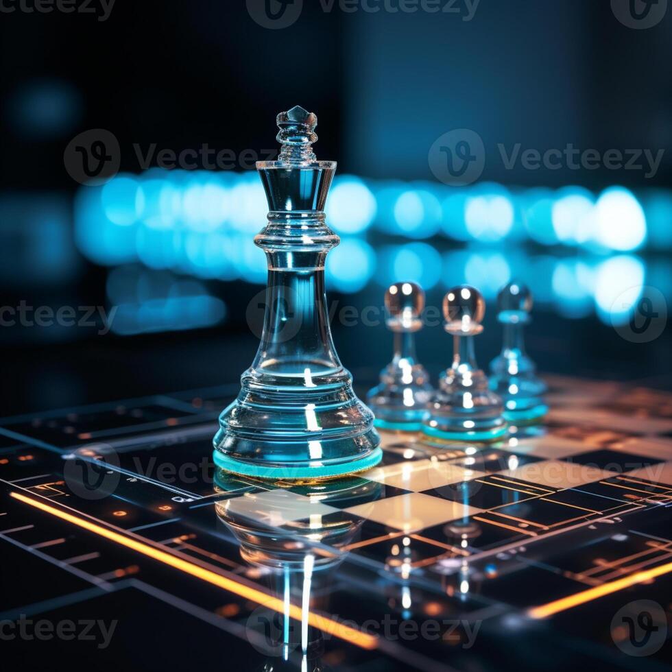 Close-up of a game of chess technology design display Business ...