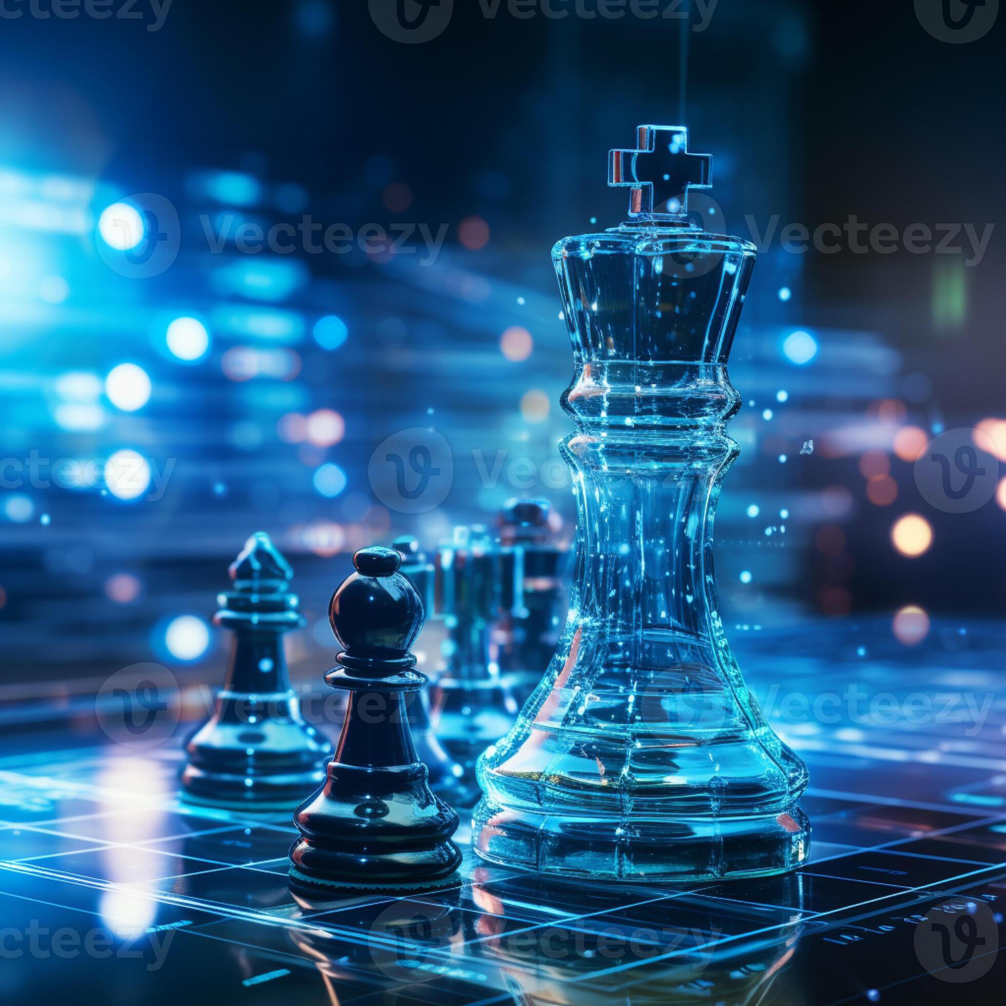 Close-up of a game of chess technology design display Business ...