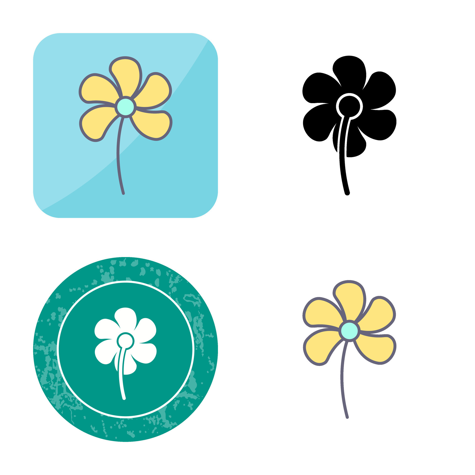 Small flowers Vector Icon 30441427 Vector Art at Vecteezy