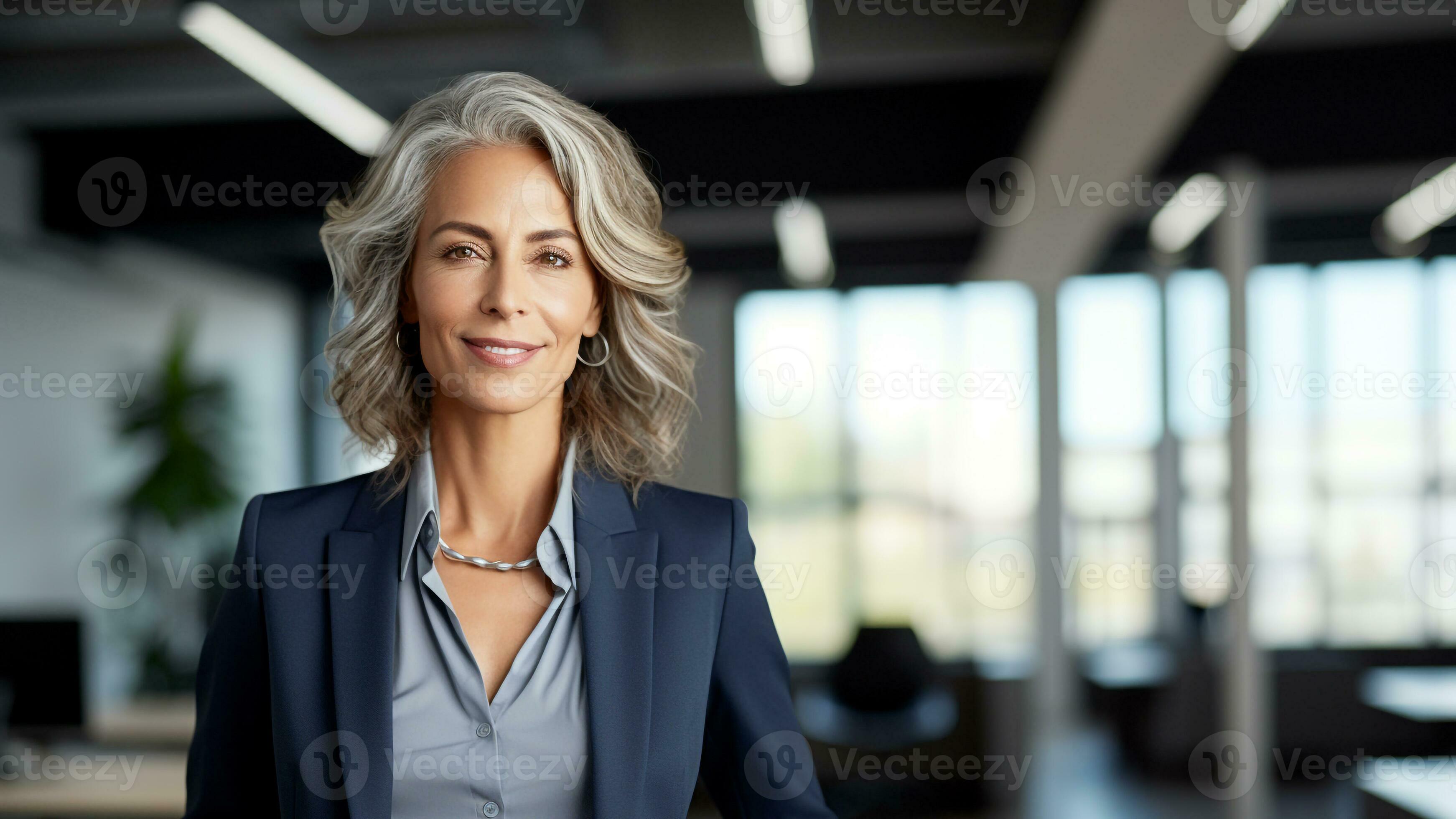 Confident and Elegant Mature Businesswoman Rocking an Expensive Suit ...