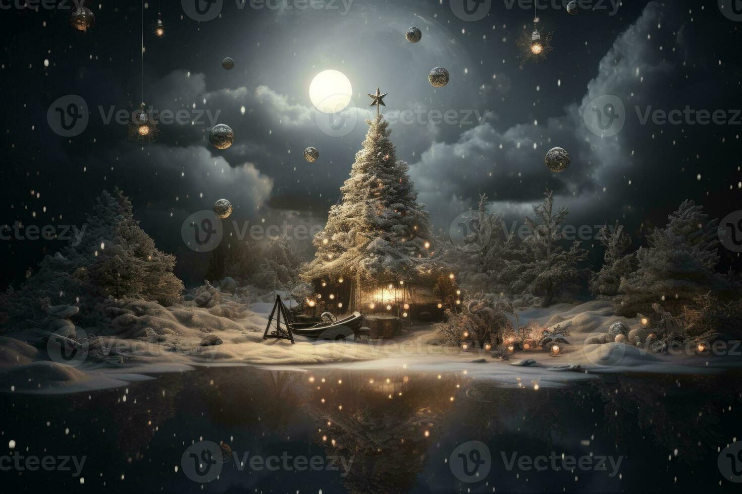 Surreal Christmas scene. Generative AI 30461519 Stock Photo at Vecteezy Surreal Christmas scene. Generative AI 30461519 Stock Photo at Vecteezy