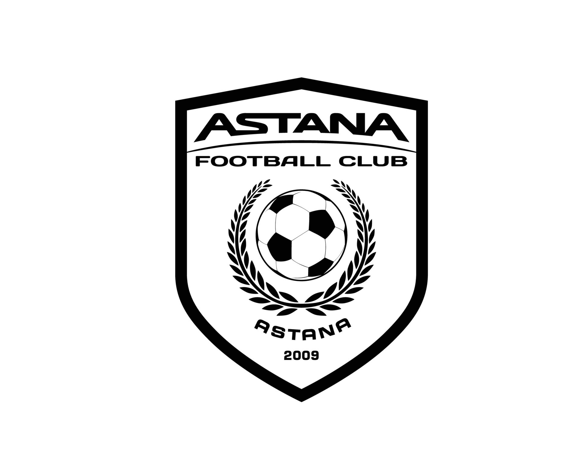 FC Astana Symbol Club Logo Black Kazakhstan League Football Abstract Design Vector Illustration 30461535 Vector Art at Vecteezy