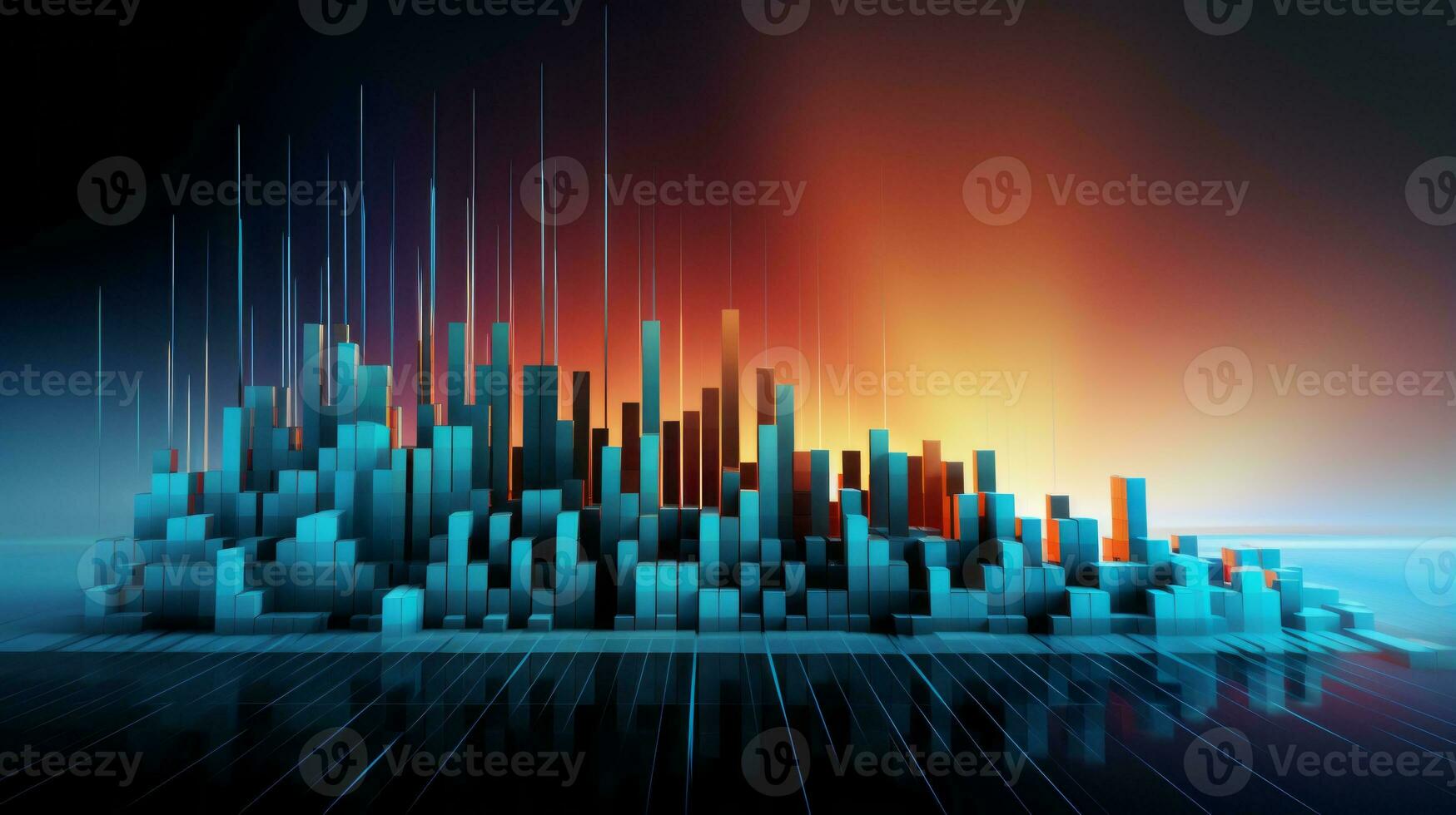 Abstract city with buildings. Generative AI 30462207 Stock Photo at ...