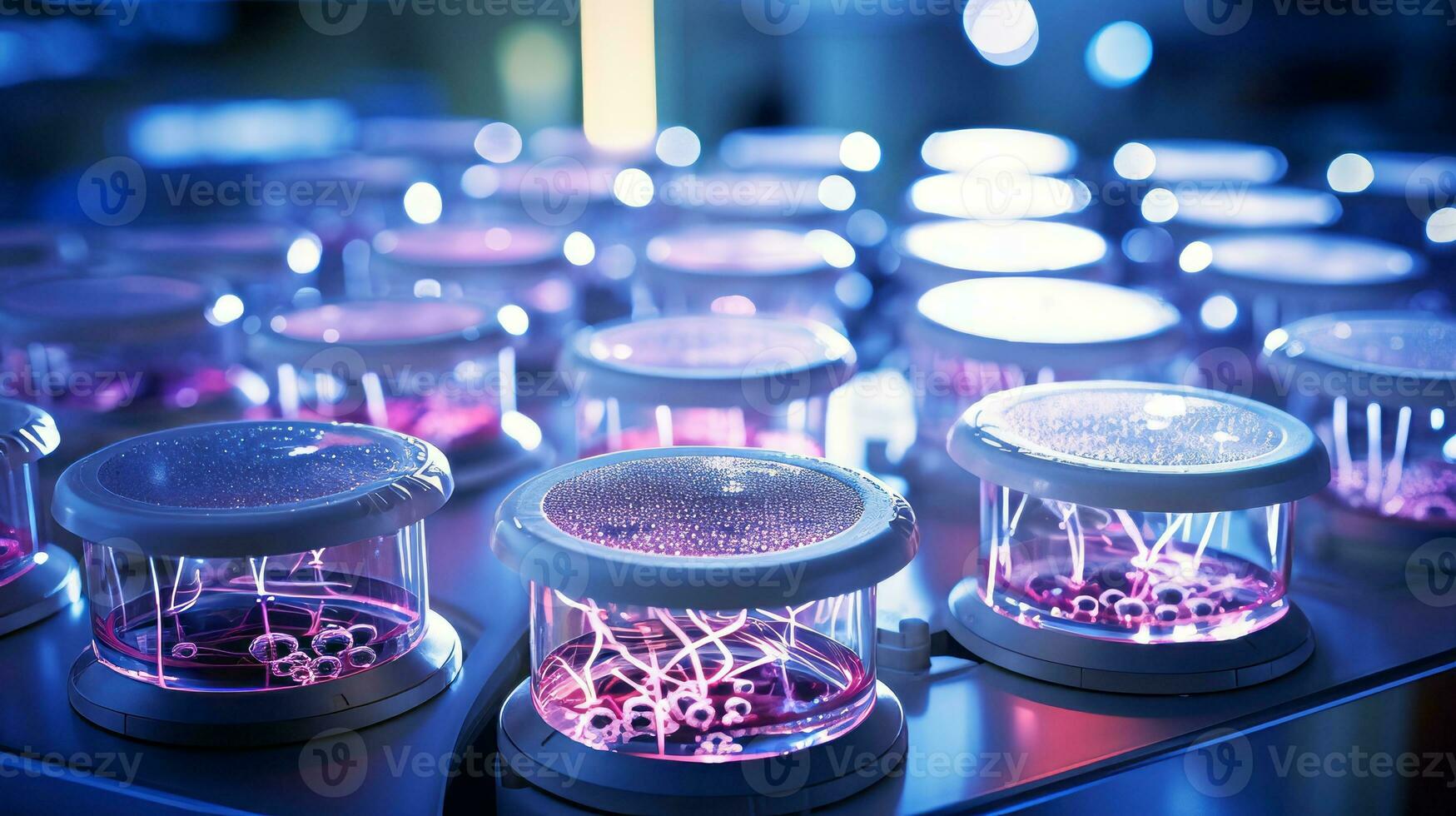 Mutated cells undergoing lab analysis. Generative AI 30462875 Stock ...