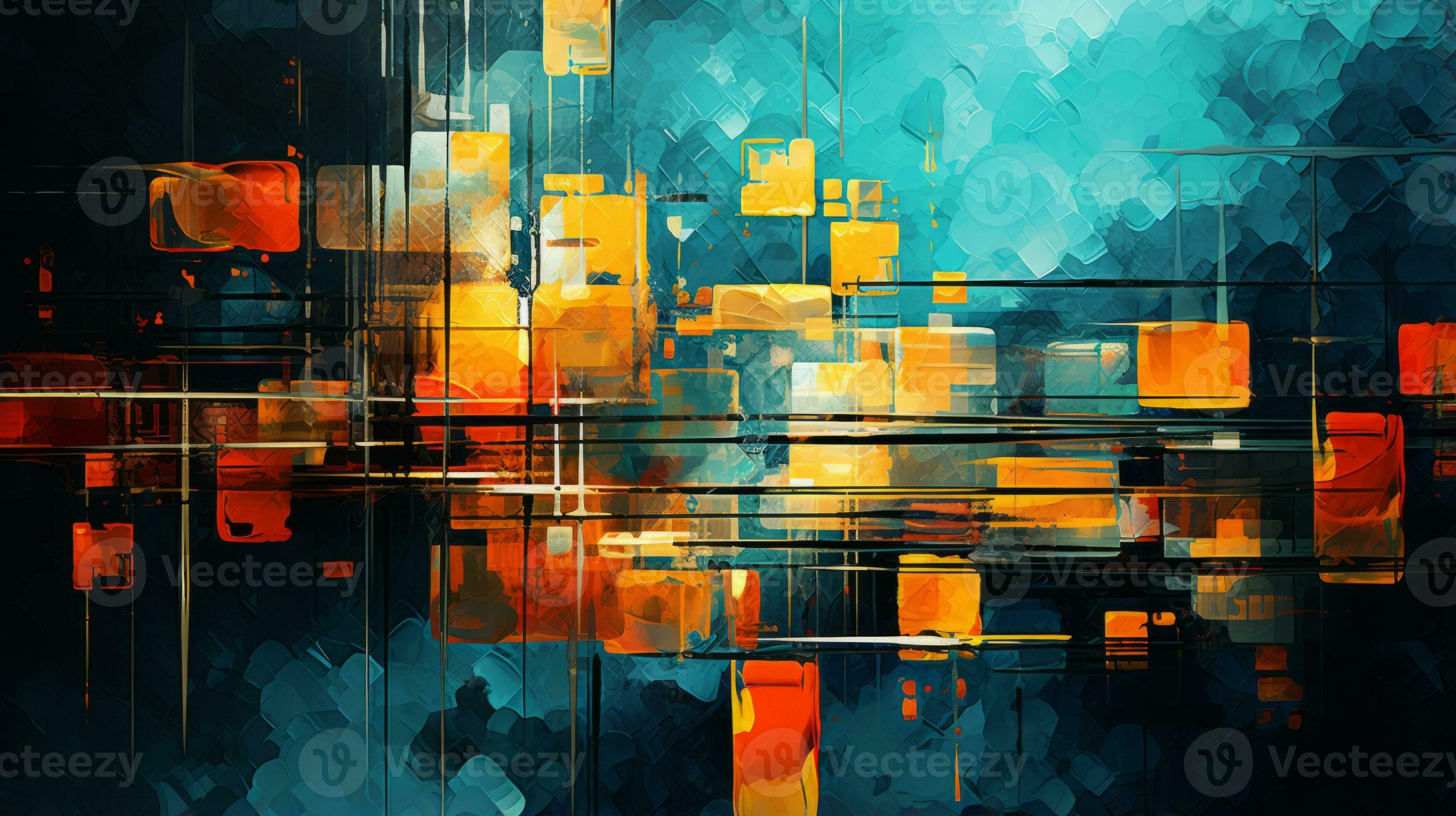 Abstract digital art with a focus on vibrant colors. Generative AI ...