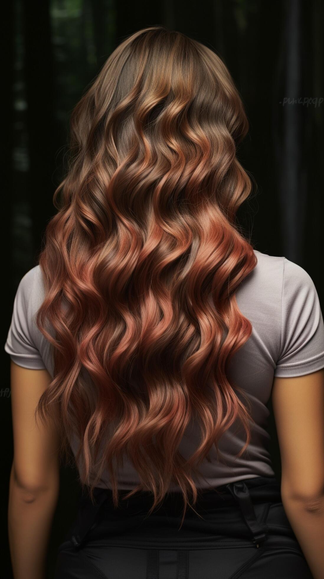 Back View Womans Hair Transformation Before After With Shine Volume