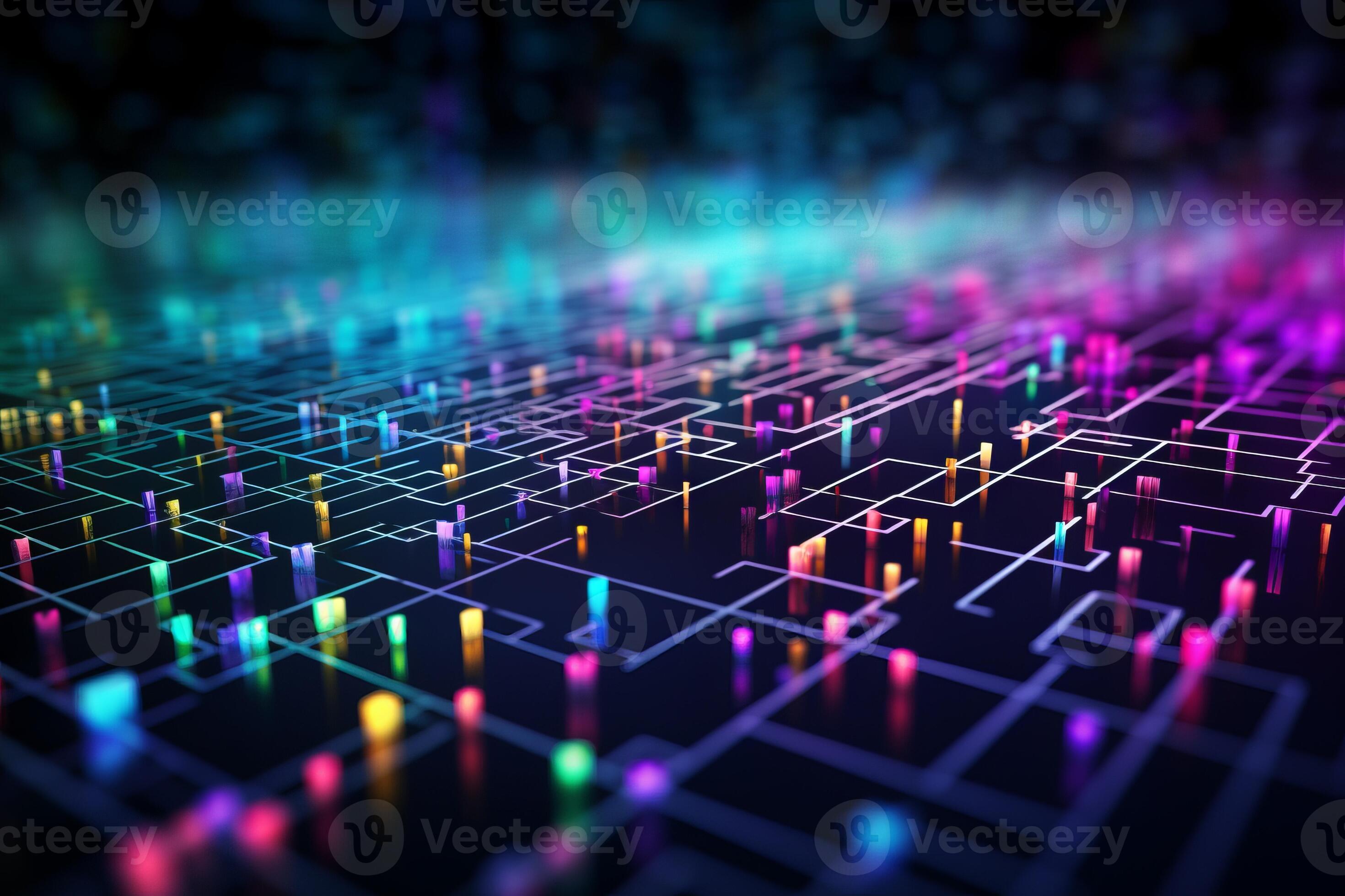 abstract technology background with circuit board. 3d rendering ...