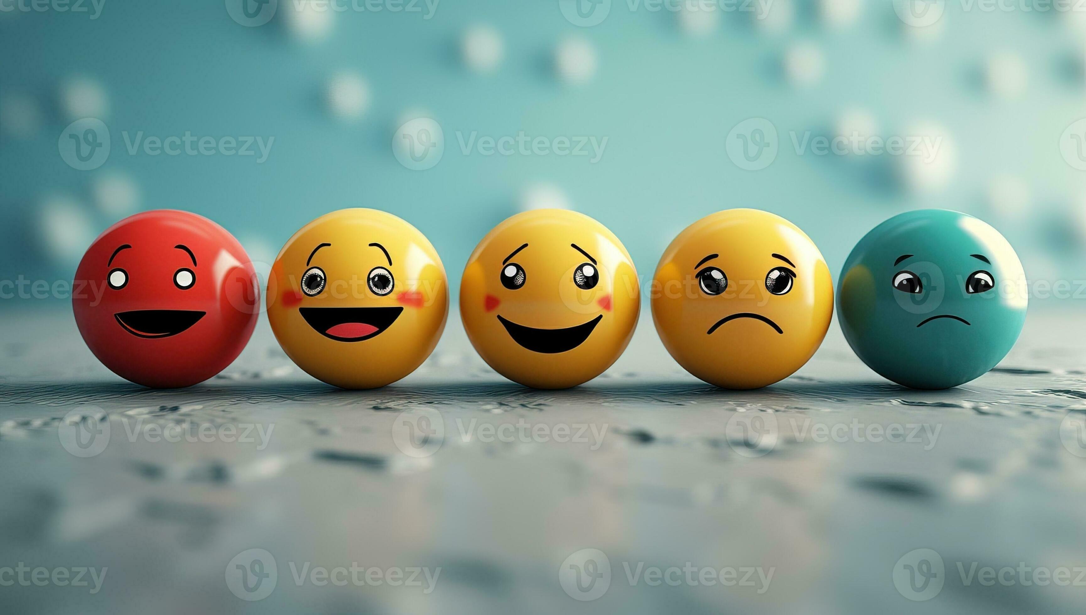 a group of emoticons with different emotions. AI Generated. 30470986 ...