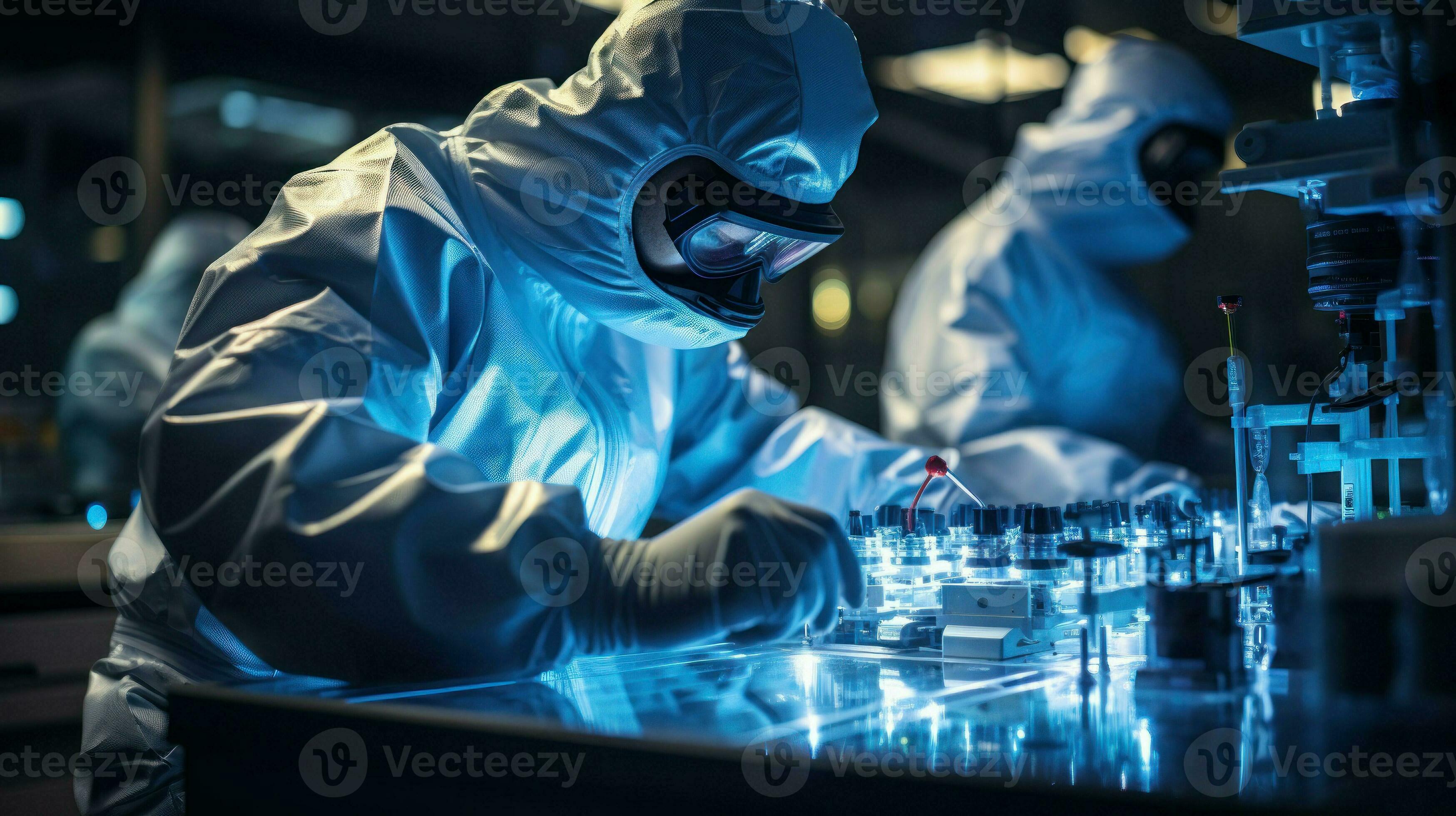 Scientists working in a high-tech lab environment.. Generative AI ...