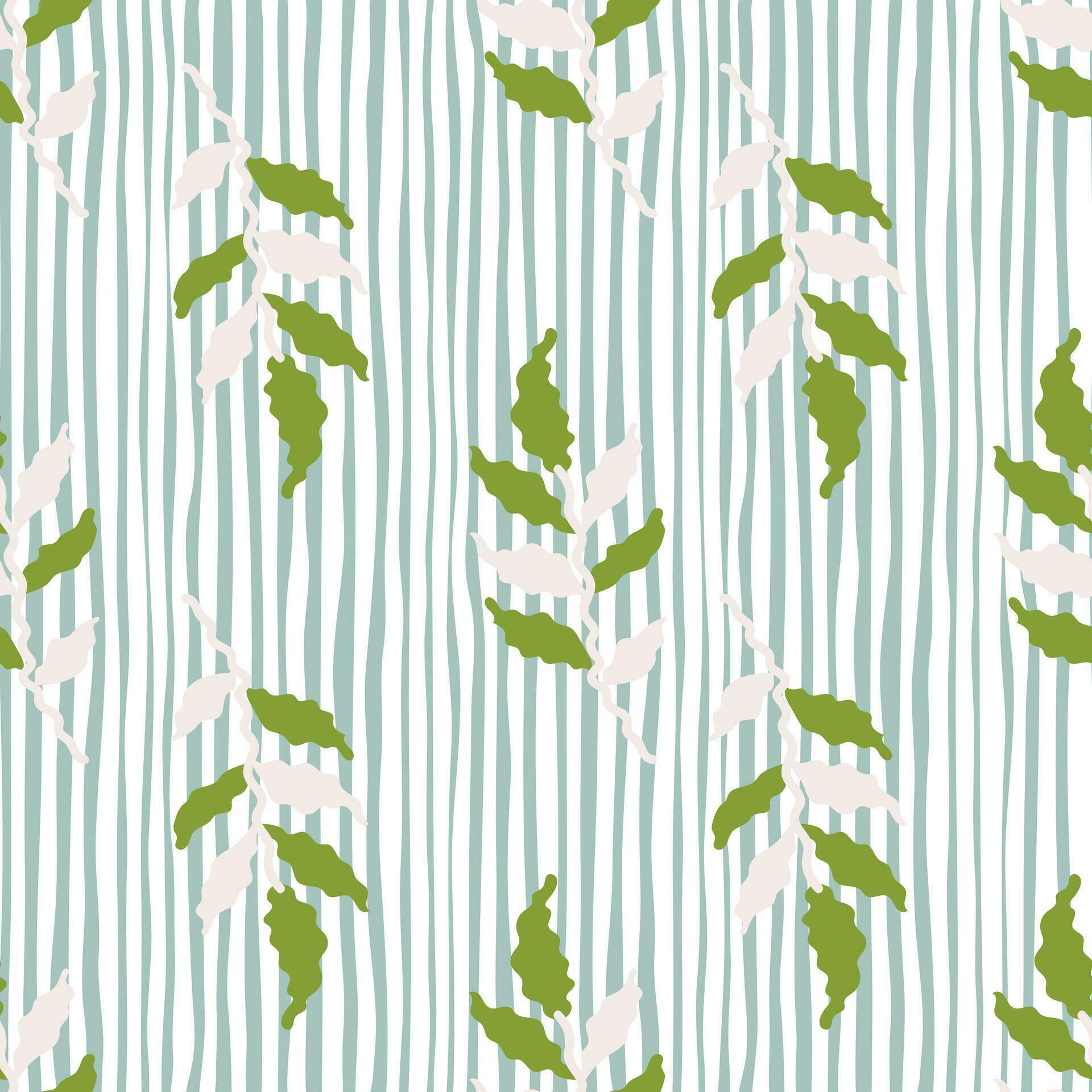 Organic Leaves Seamless Pattern Simple Style Botanical Background Decorative Forest Leaf