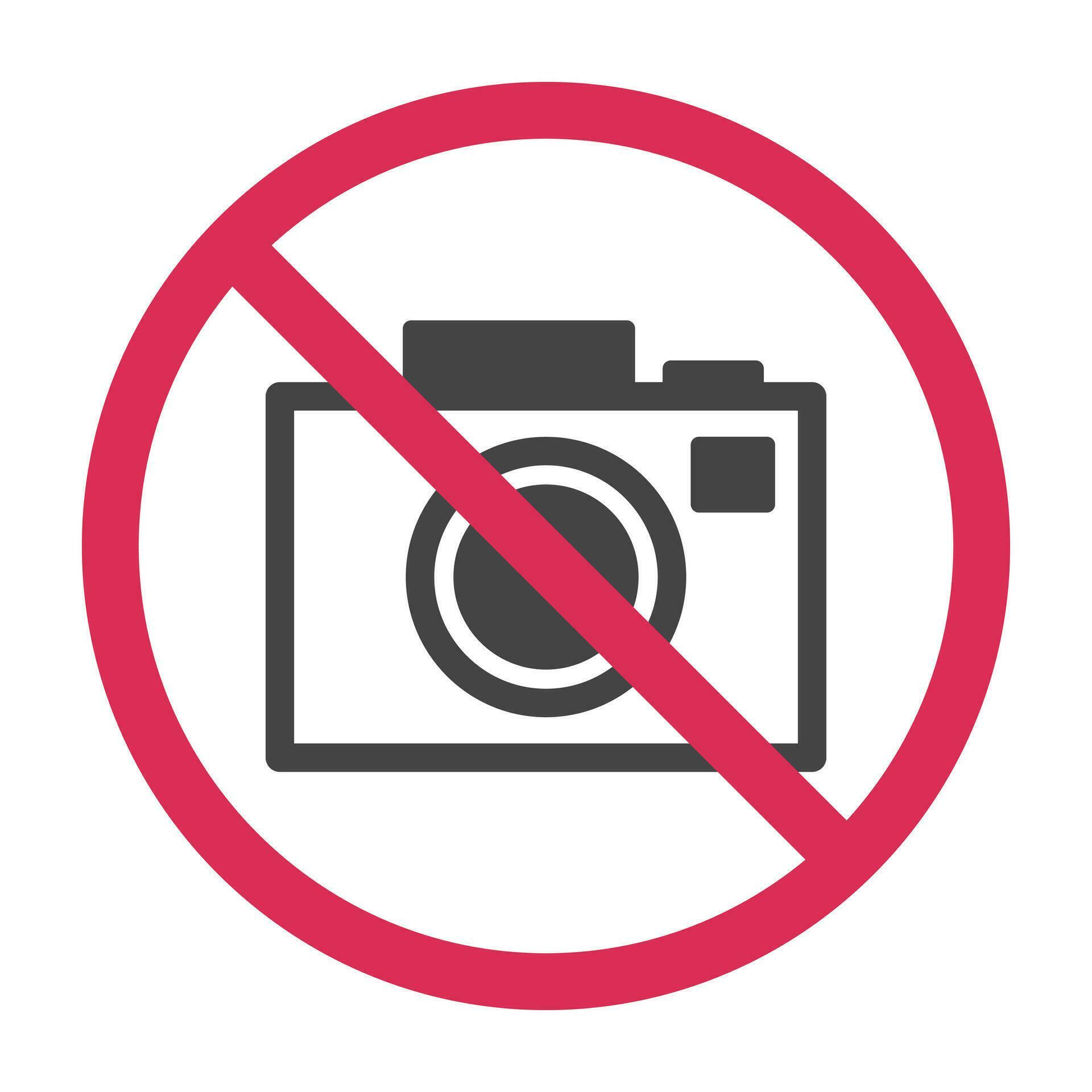 No permission in using camera poster. Vector signboard. 30509659 Vector Art at Vecteezy