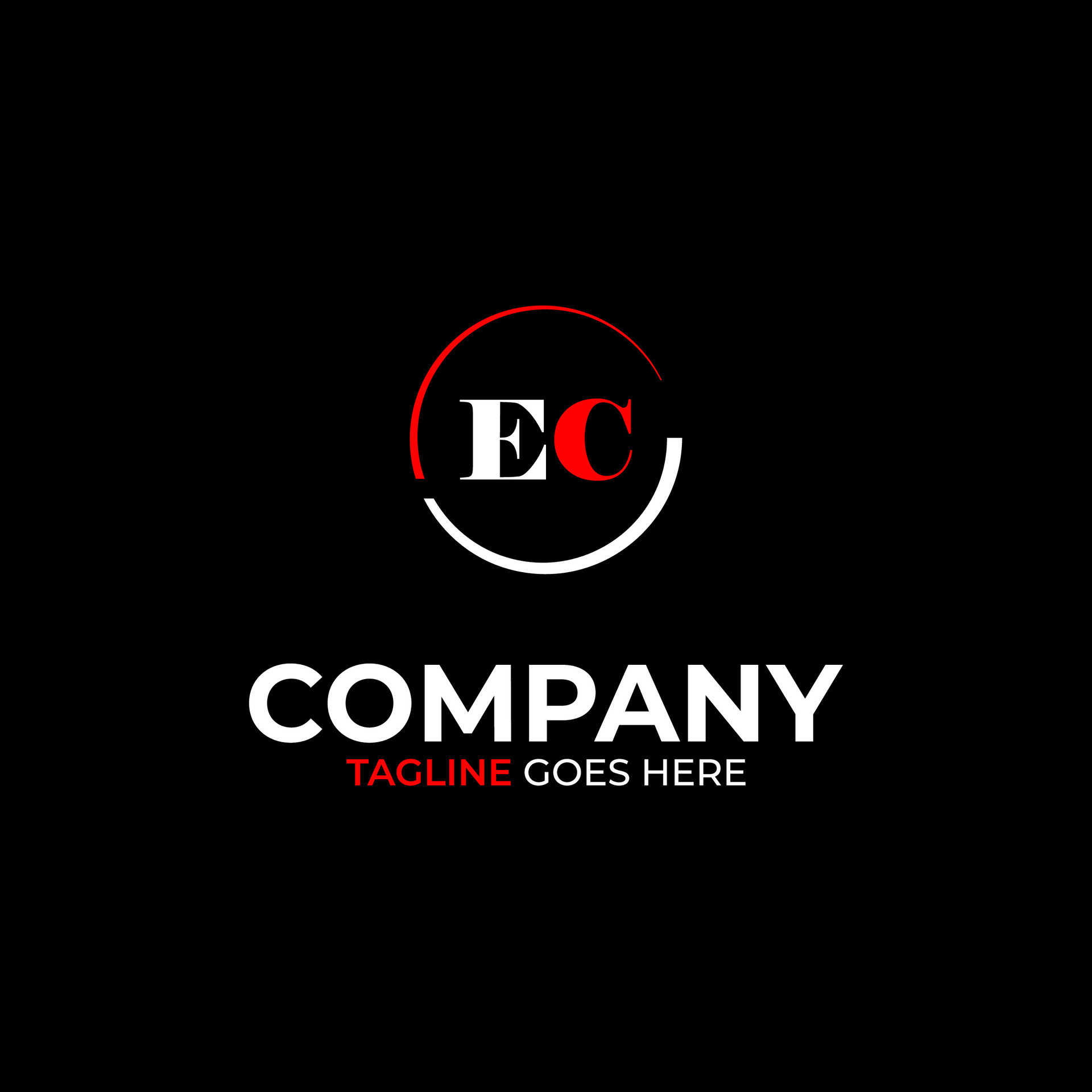 EC creative modern letters logo design template 30509959 Vector Art at Vecteezy