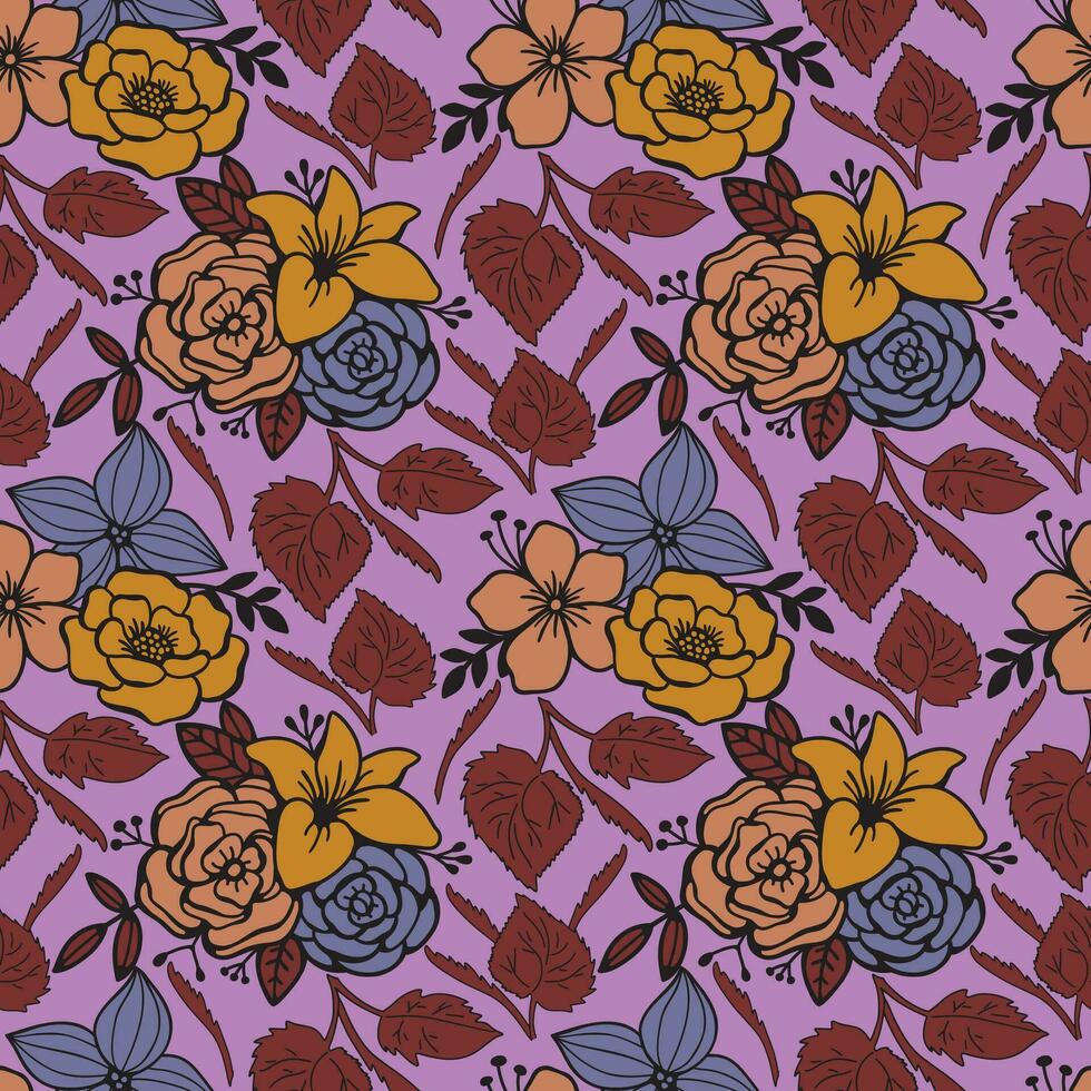 Floral seamless pattern. Floral repeat for textile and fabric. Flowers ...