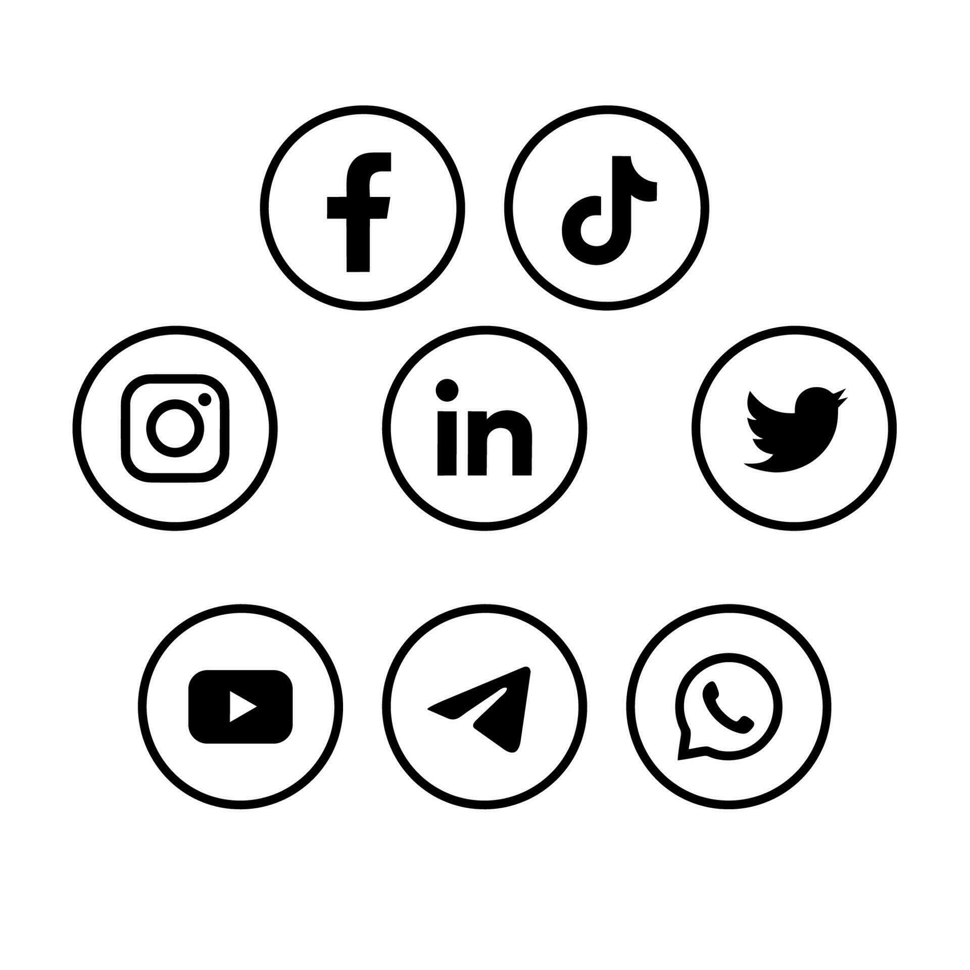 social media for facebook, linkedin, youtube, twitter, instagram, tiktok 30522569 Vector Art at ...
