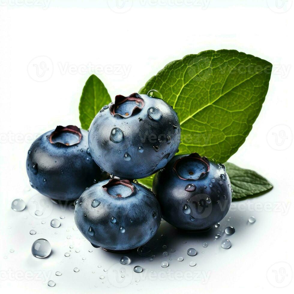 blueberries isolated on white , Generative AI 30524335 Stock Photo at ...