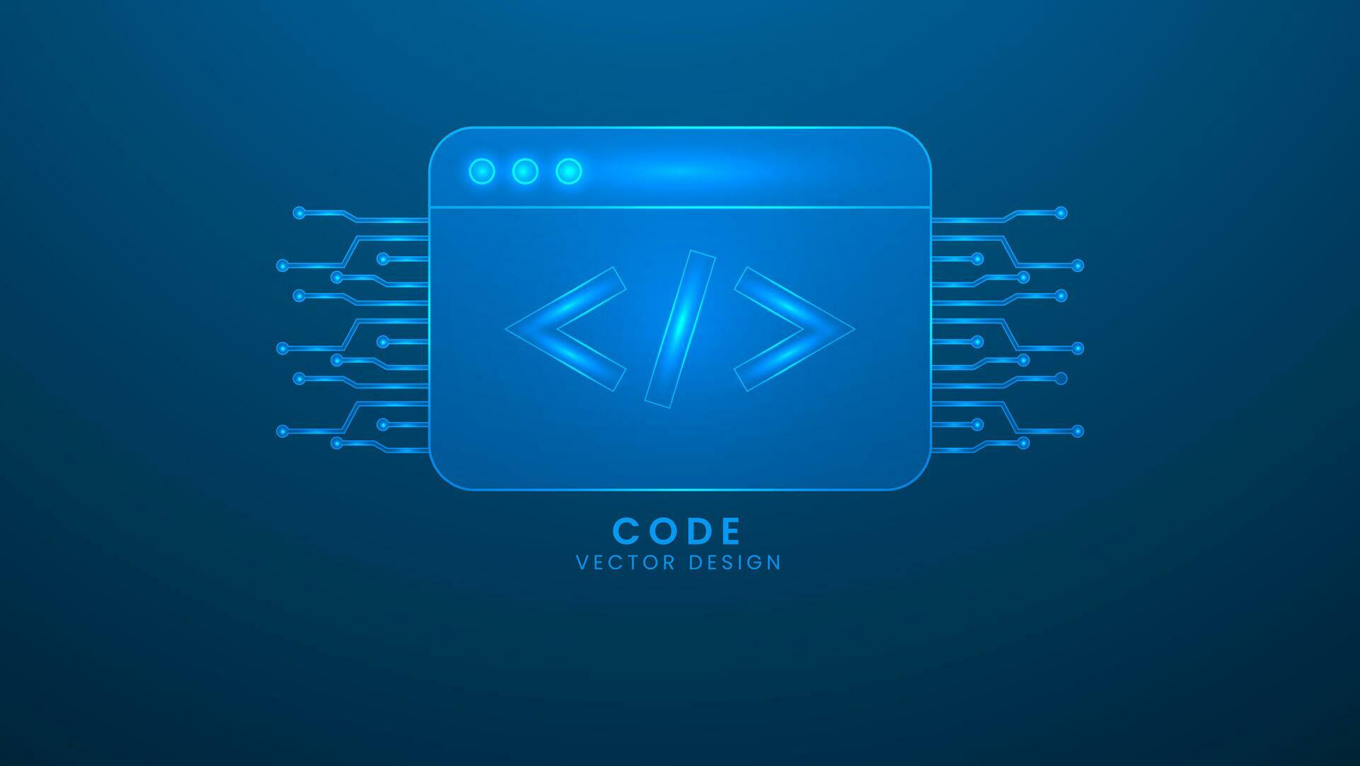 Programming Code Development Computer Programming And Developing Software Vector Illustration