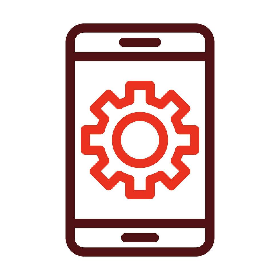 Mobilephone Support Vector Thick Line Two Color Icons For Personal And Commercial Use. 30528437 ...