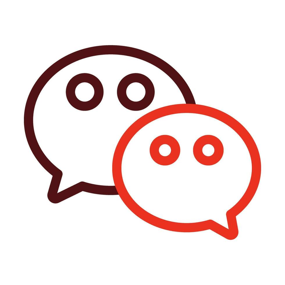 WeChat Vector Thick Line Two Color Icons For Personal And Commercial ...