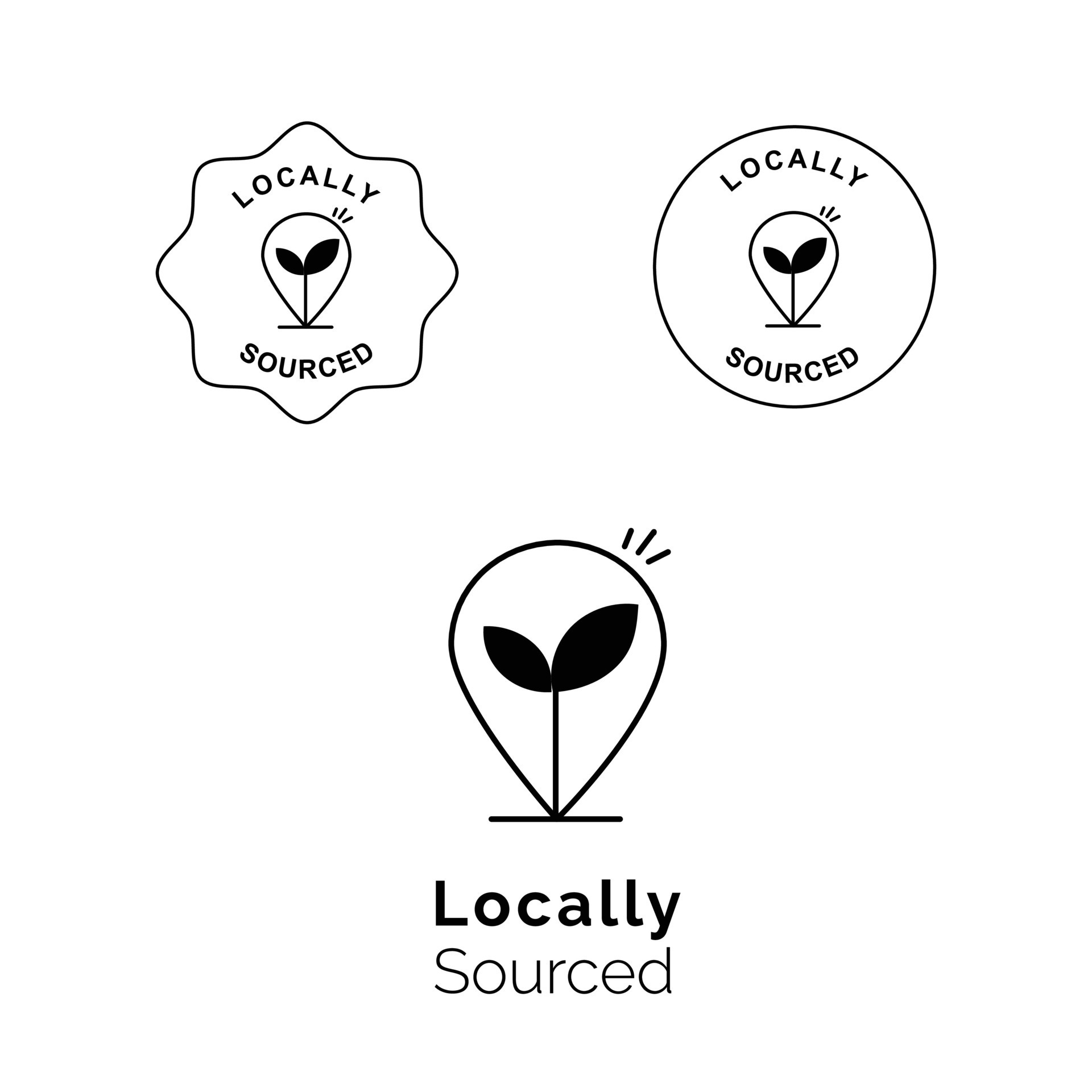 Locally Sourced Icon Badge Promote The Value Of Locally Sourced Products With This Emblematic