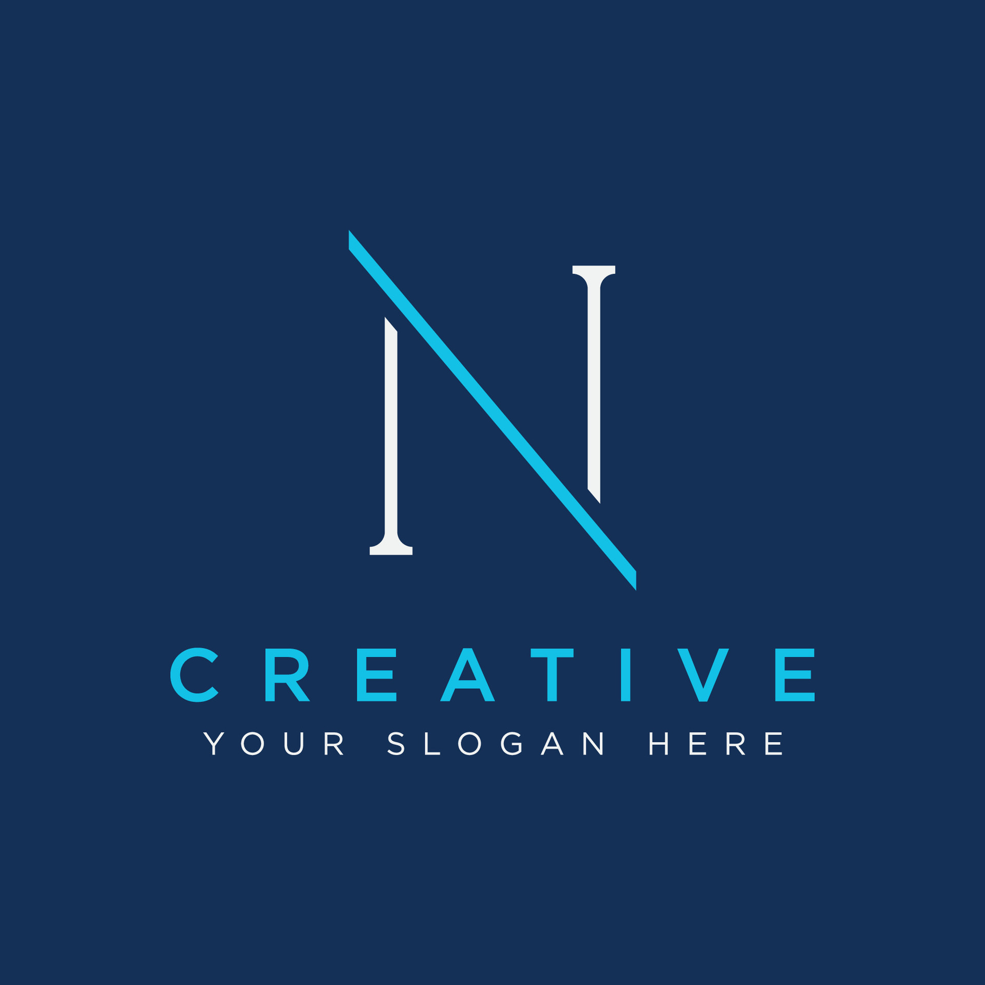 Logo design for the initial letter N with unique and creative geometry. Logo for business, brand ...