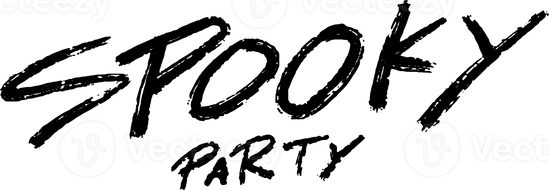 Spooky Party Halloween Hand Drawn Text Lettering Png File No Background 30547477 Png
