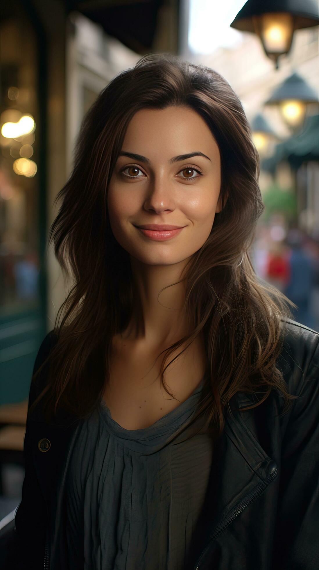 Beautiful young woman smiling. Generative AI 30549008 Stock Photo at ...