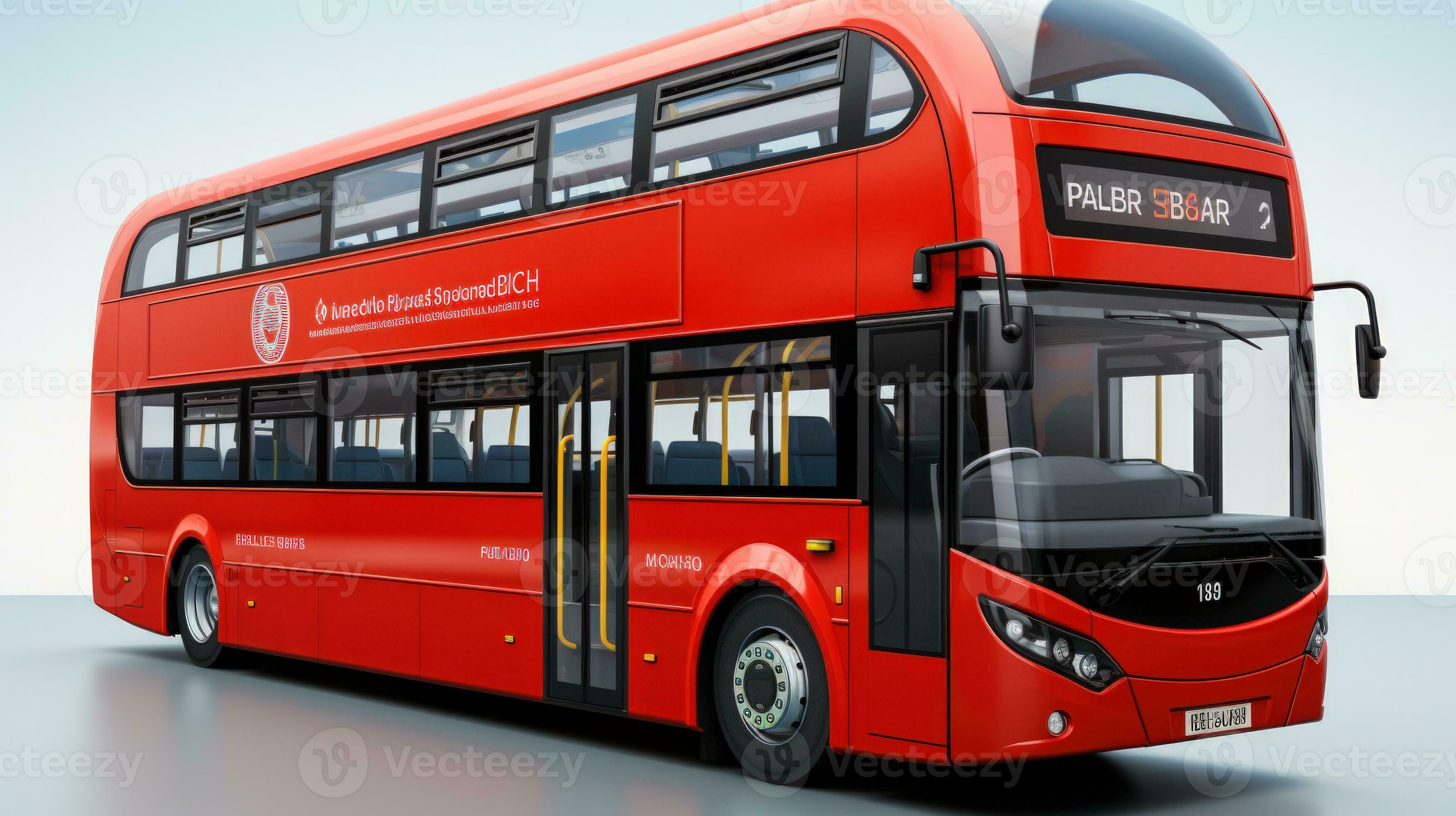 Red double decker bus in the London city 30551463 Stock Photo at Vecteezy