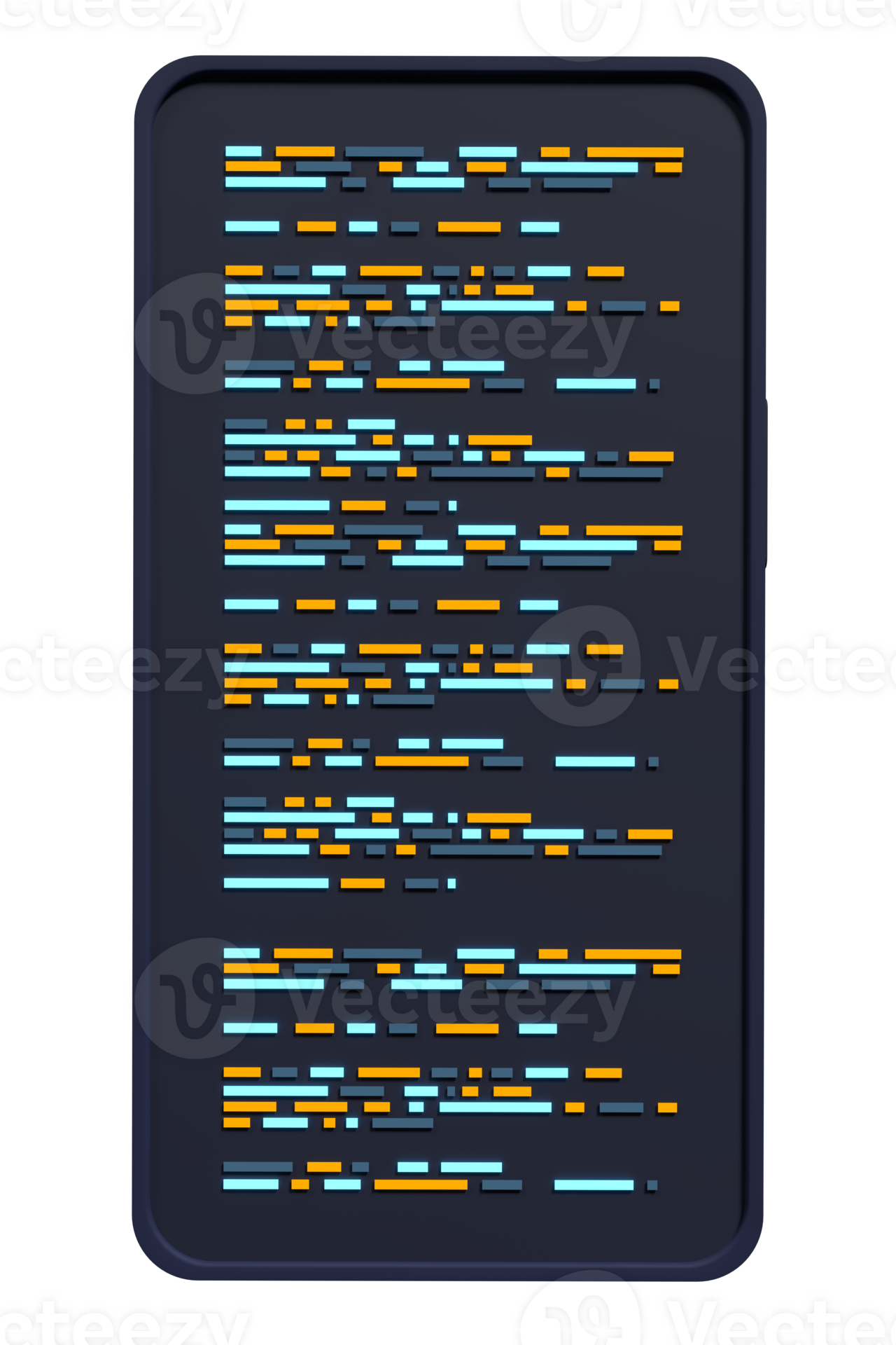 3D smartphone. Simple 3D phone. Smartphone device technology. 3D render ...