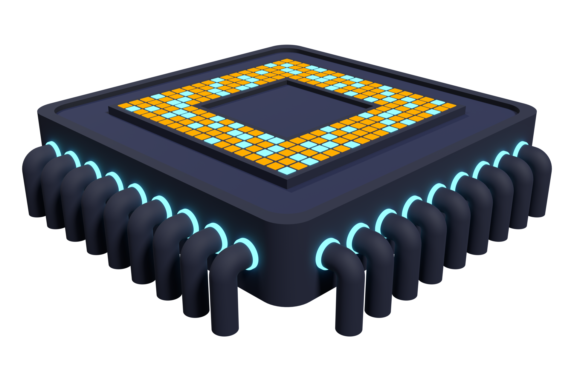 3d Artificial Intelligence Chip Concept Artificial Intelligence