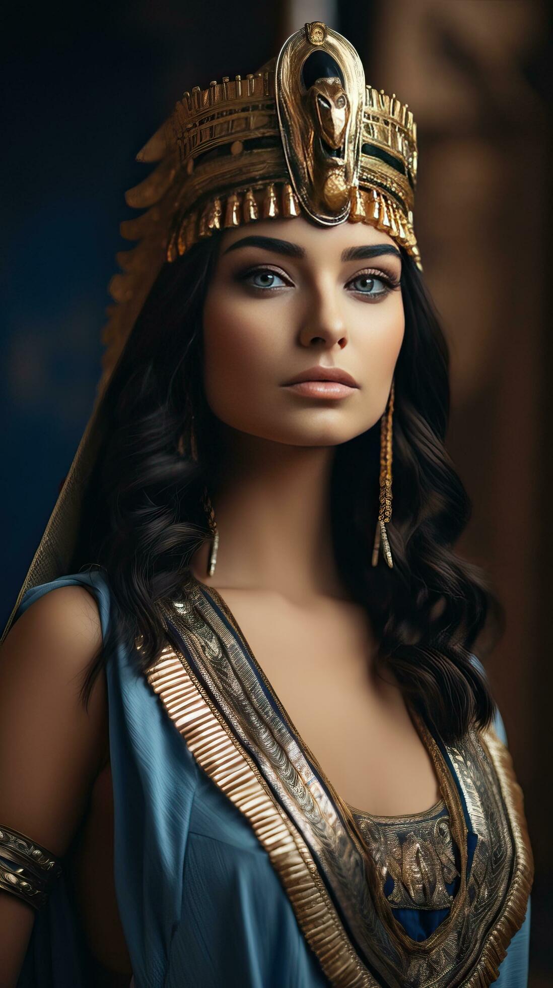Beautiful woman like Queen of Egypt Cleopatra. Generative AI 30556403 ...