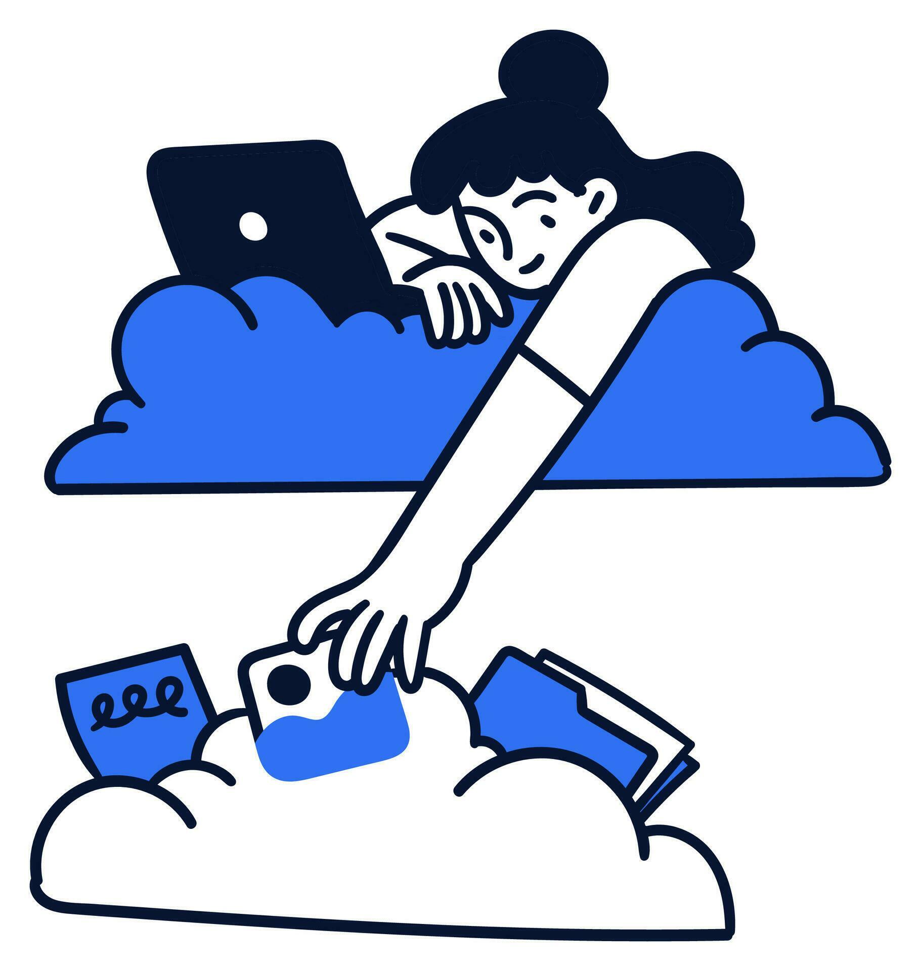 Productive - Work flow - Workplace Vector Illustration 30571392 Vector ...