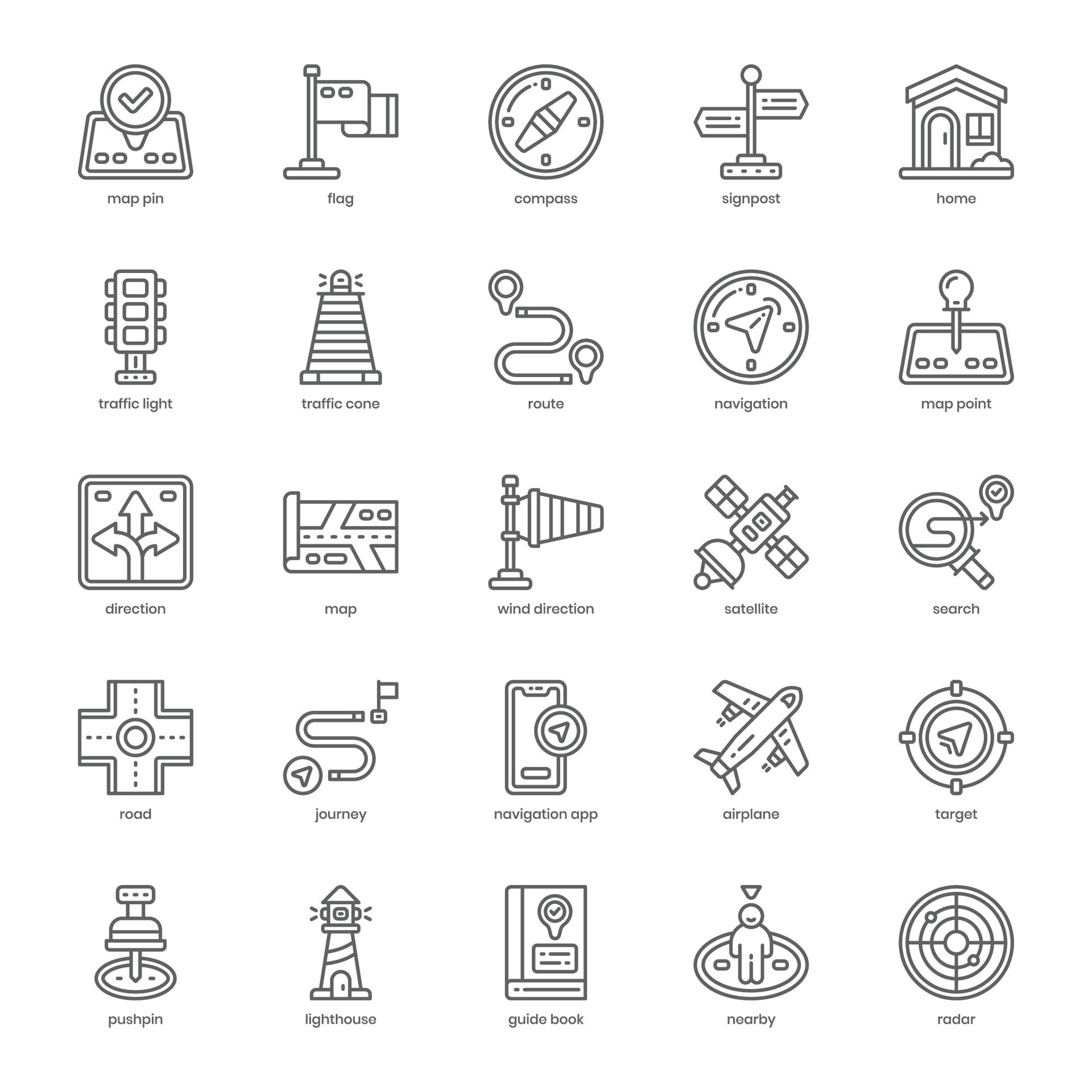 Navigation icon pack for your website design, logo, app, and user ...