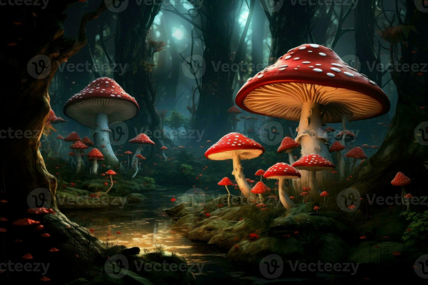 Distinctive amanita muscaria. Generate Ai 30579729 Stock Photo at Vecteezy