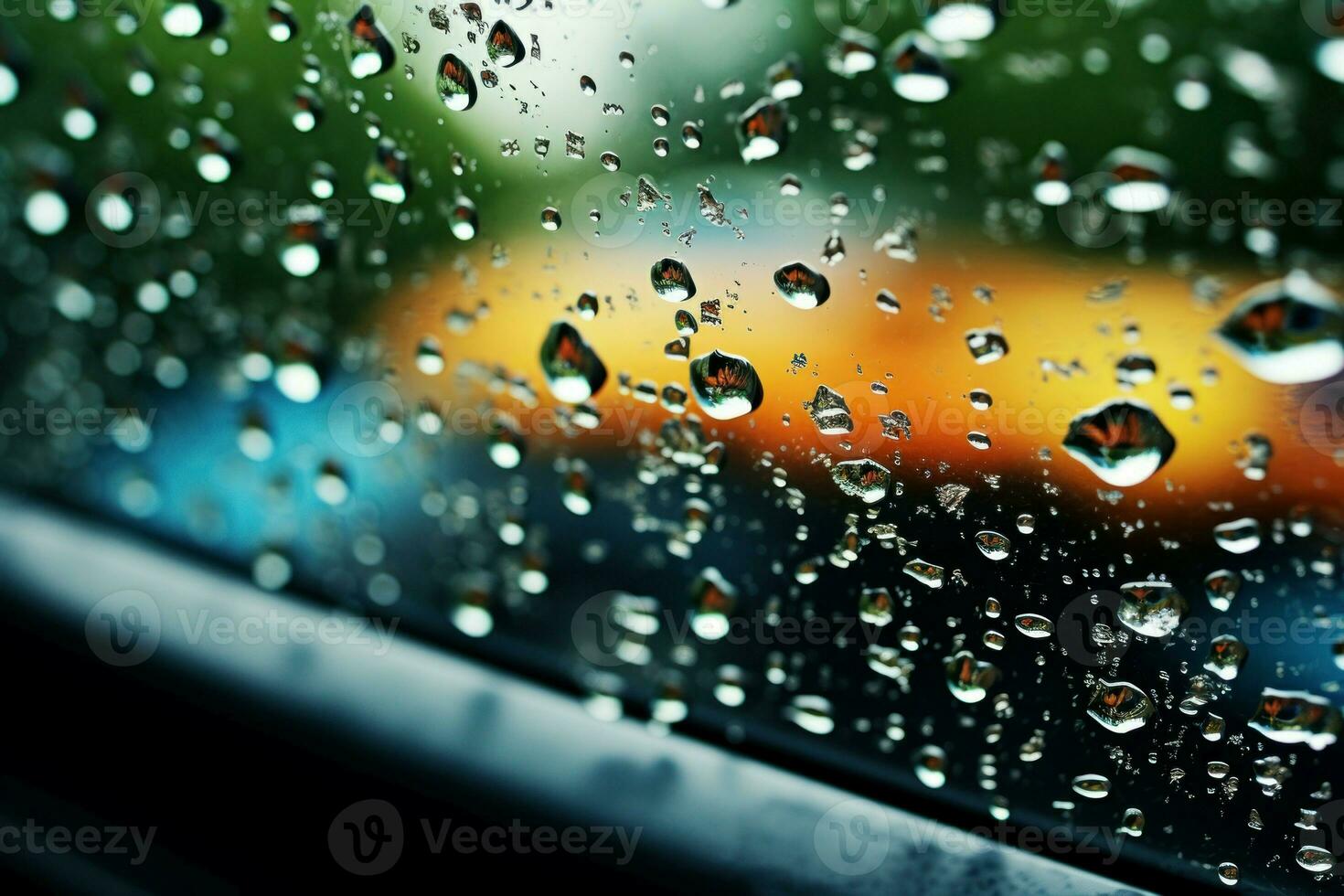 Water rain droplets car window. Generate Ai 30580273 Stock Photo at ...