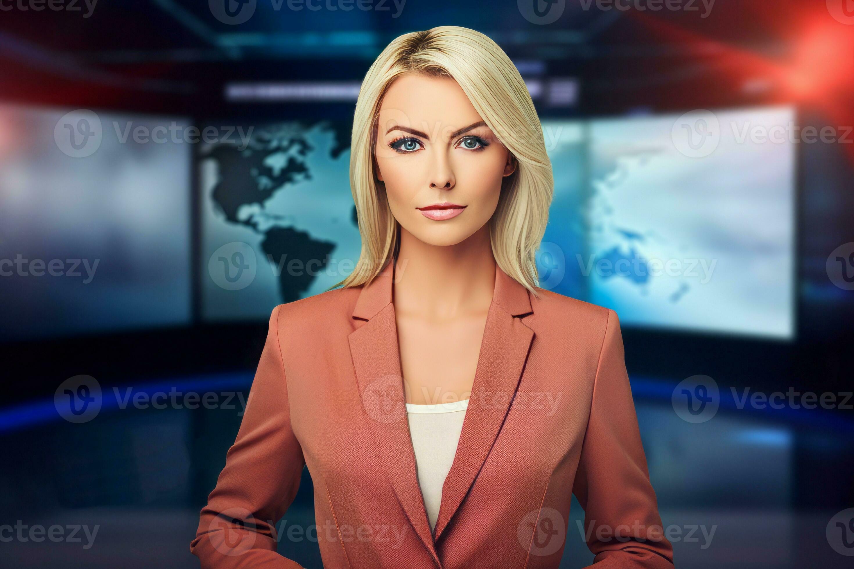 News female presenter. Generate Ai 30581958 Stock Photo at Vecteezy