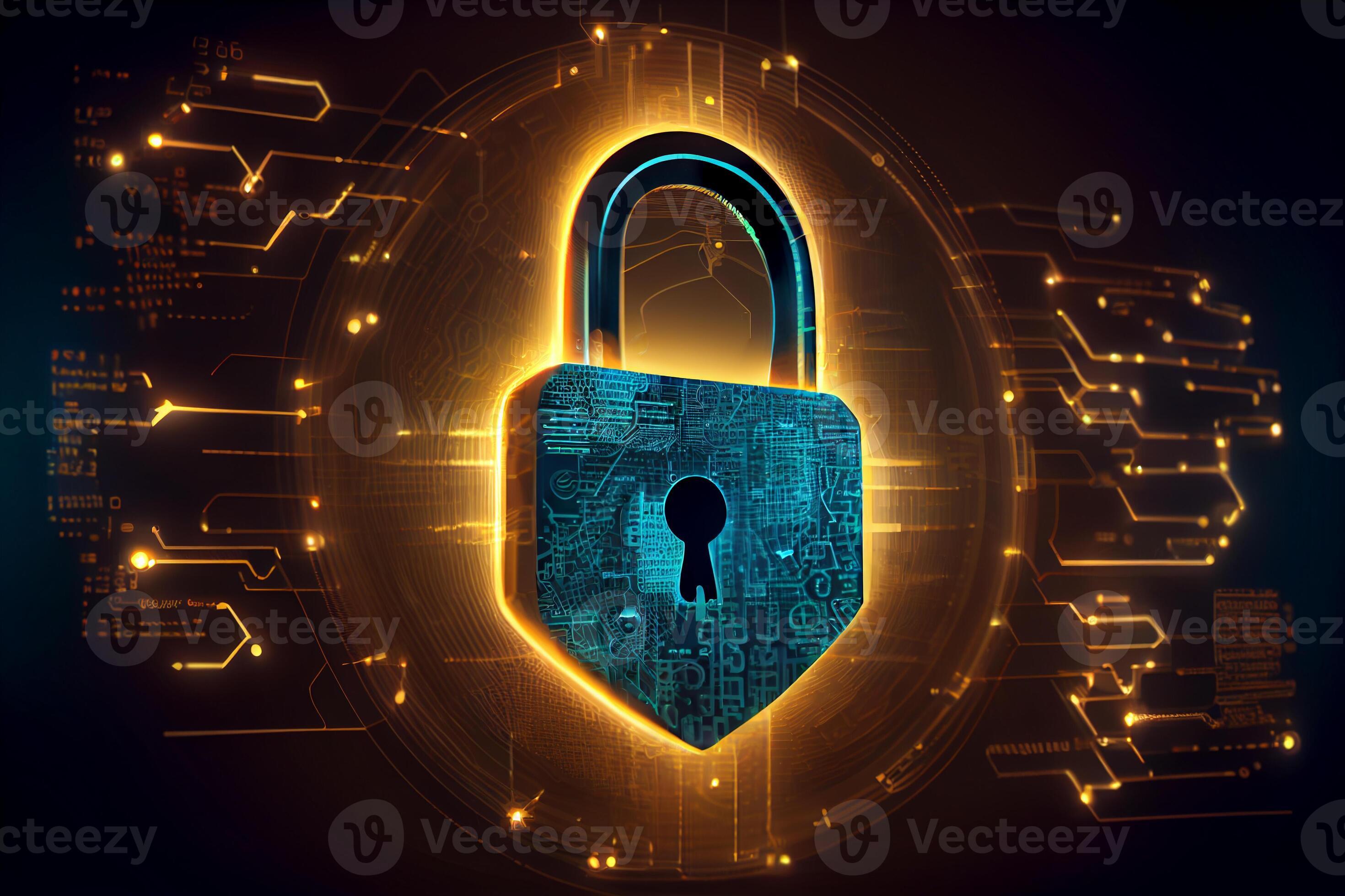 Concept for data privacy.conceptual cyber security encryption ...