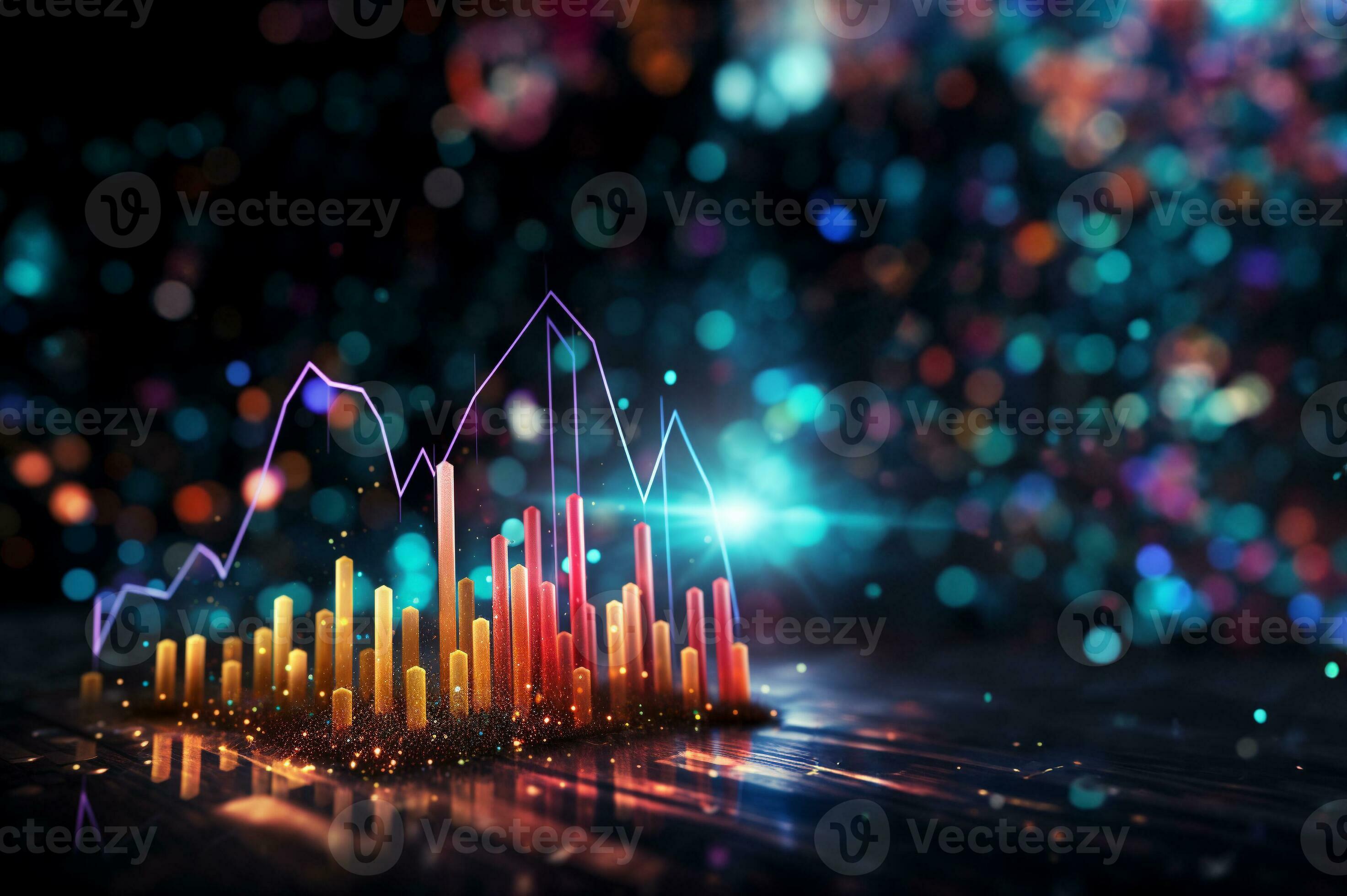 Stock market or forex trading charts and candlestick chart. Generative AI. 30590078 Stock Photo ...