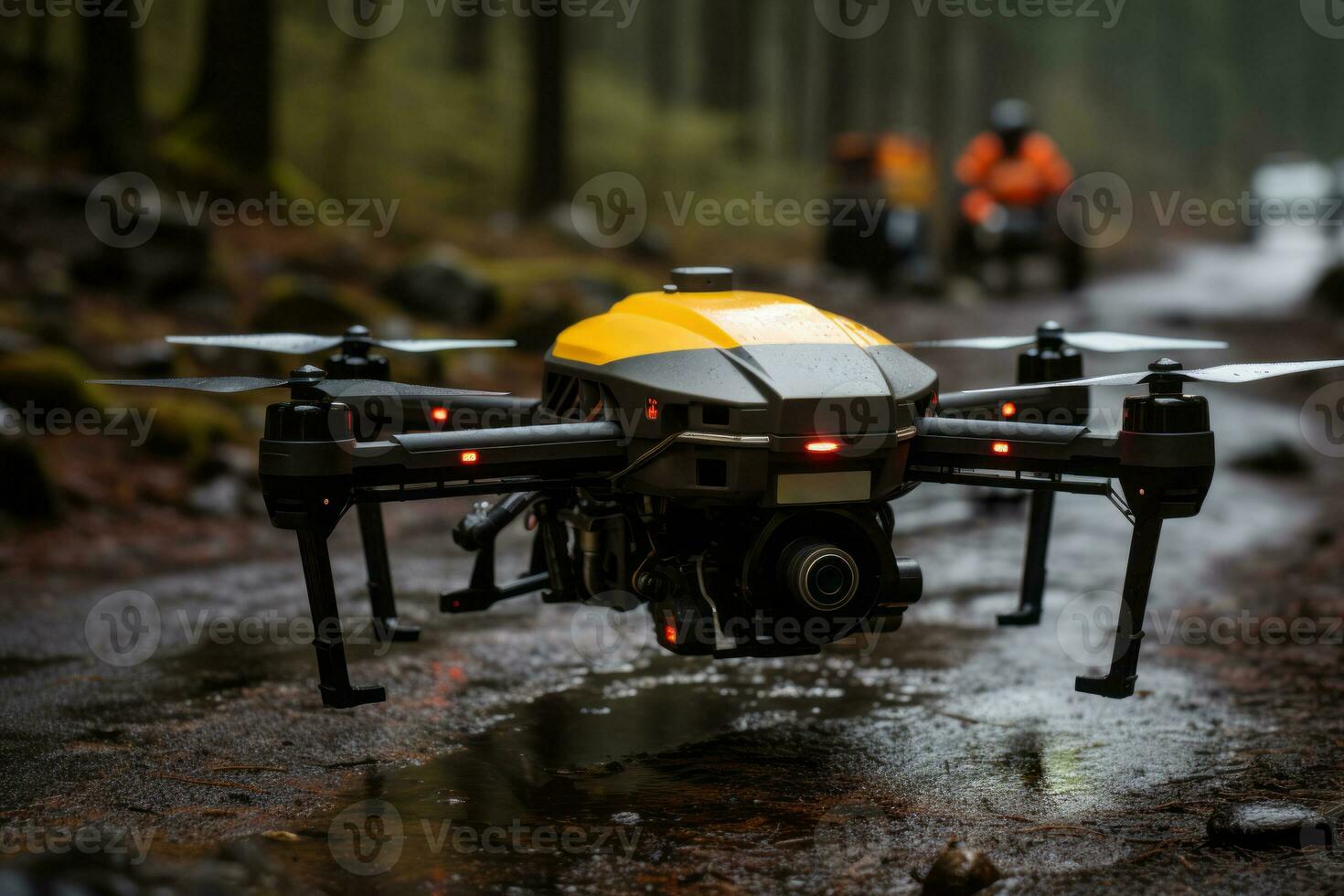 A drone assisting in a search and rescue mission. Generative Ai ...