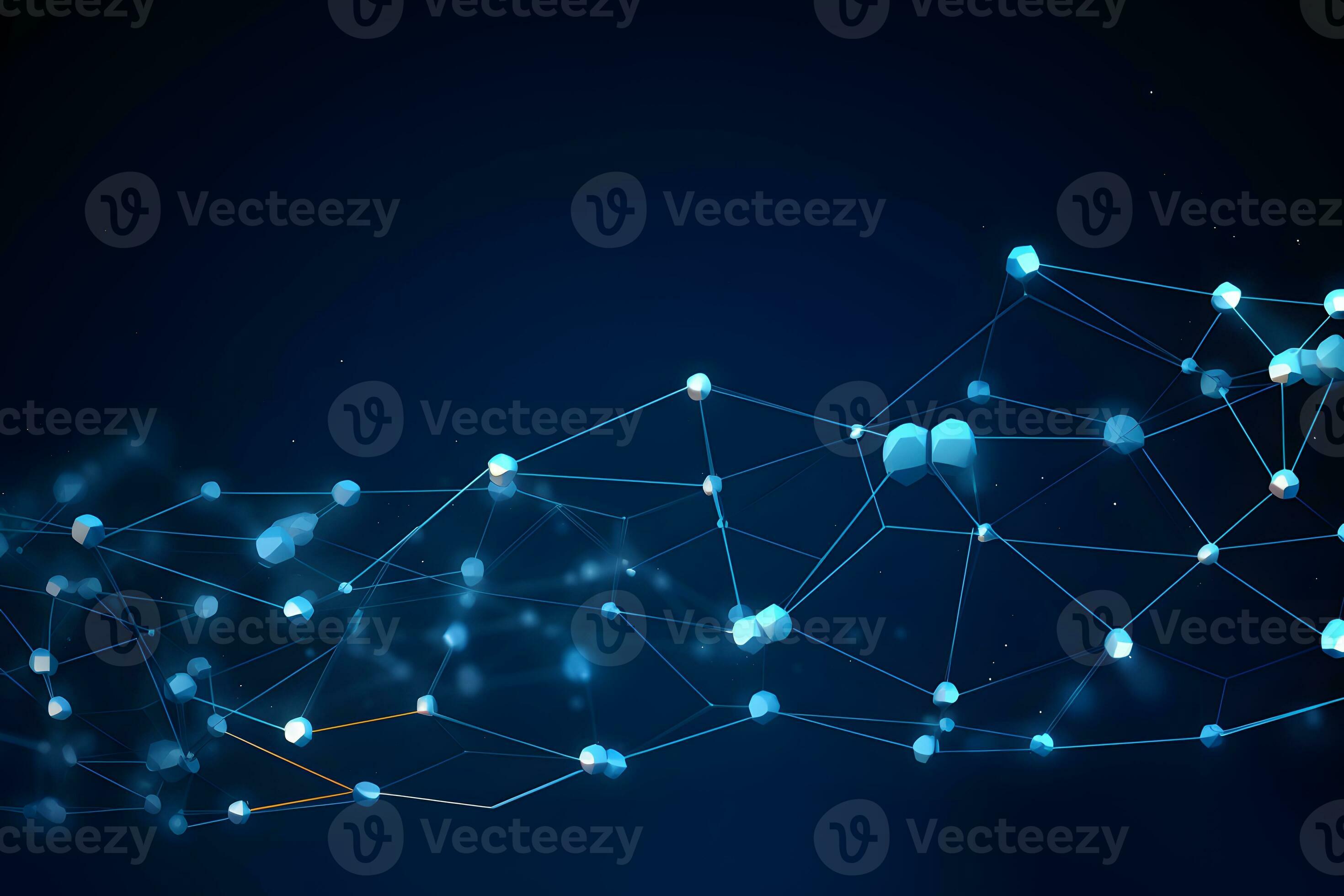 abstract network of dots and lines on dark background. Generative AI 30597721 Stock Photo at ...