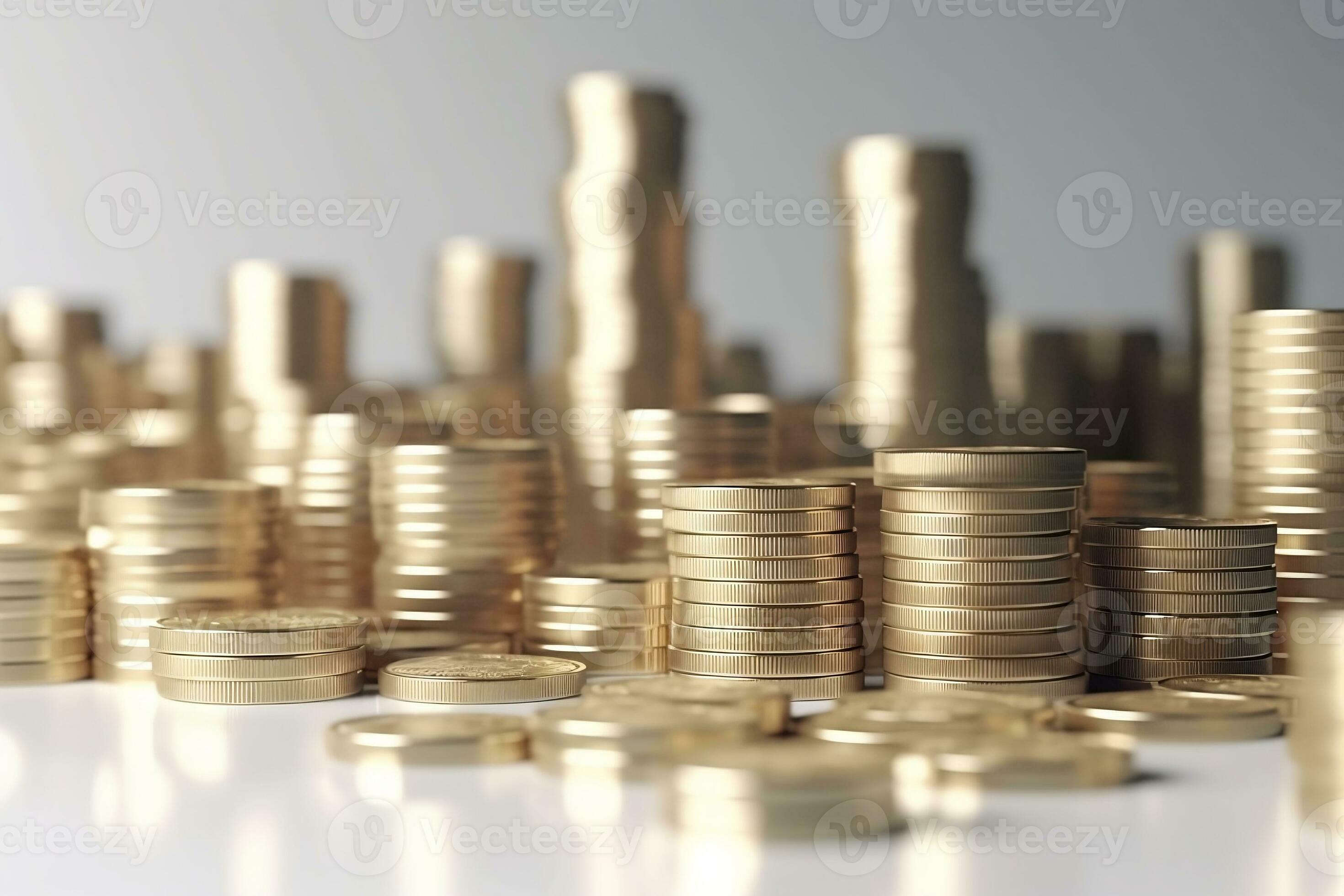 gold coins stacked on top of each other. Generative AI 30598164 Stock ...