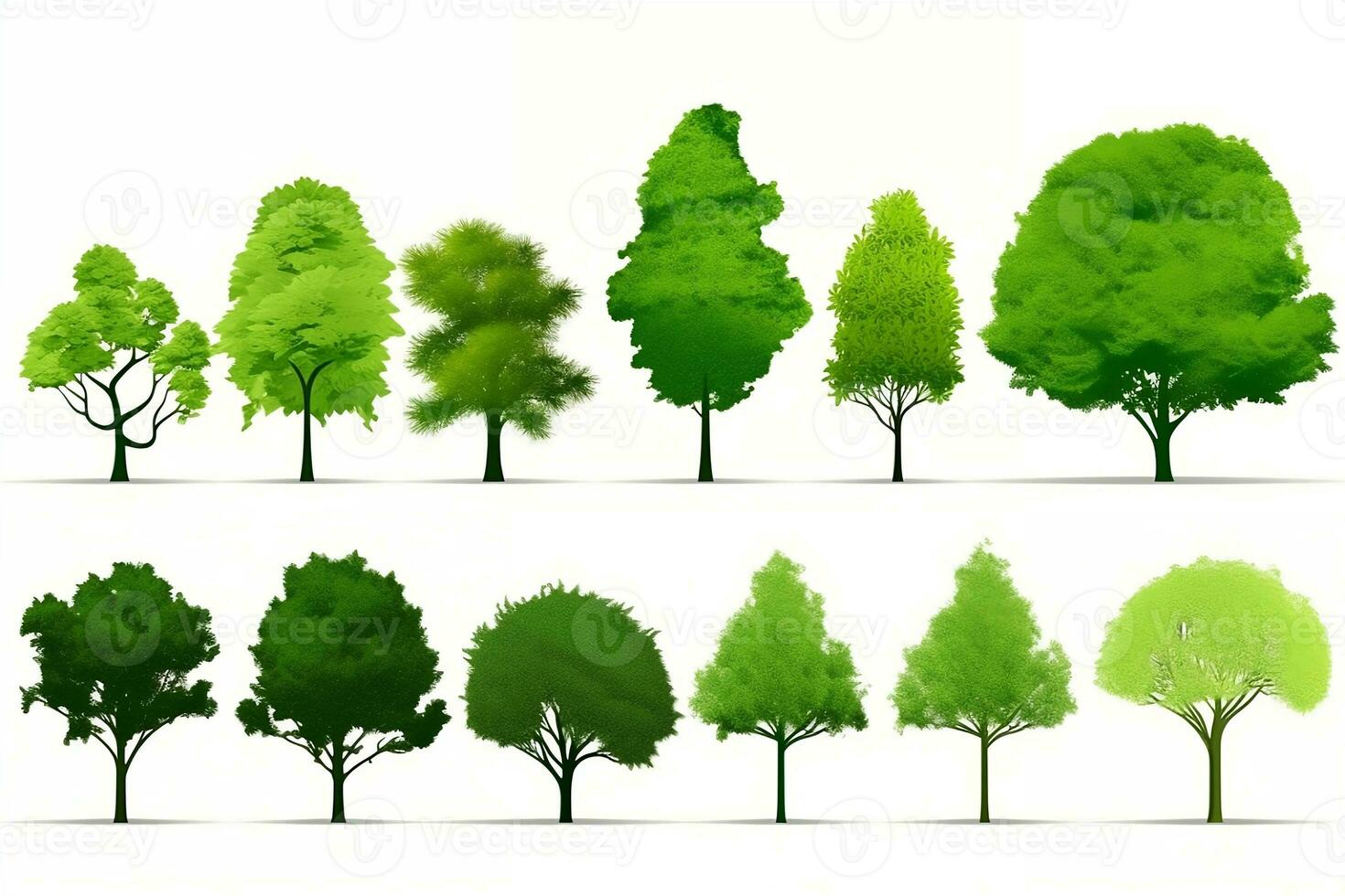 A Set Of Trees With Different Shapes And Sizes Generative Ai 30598178