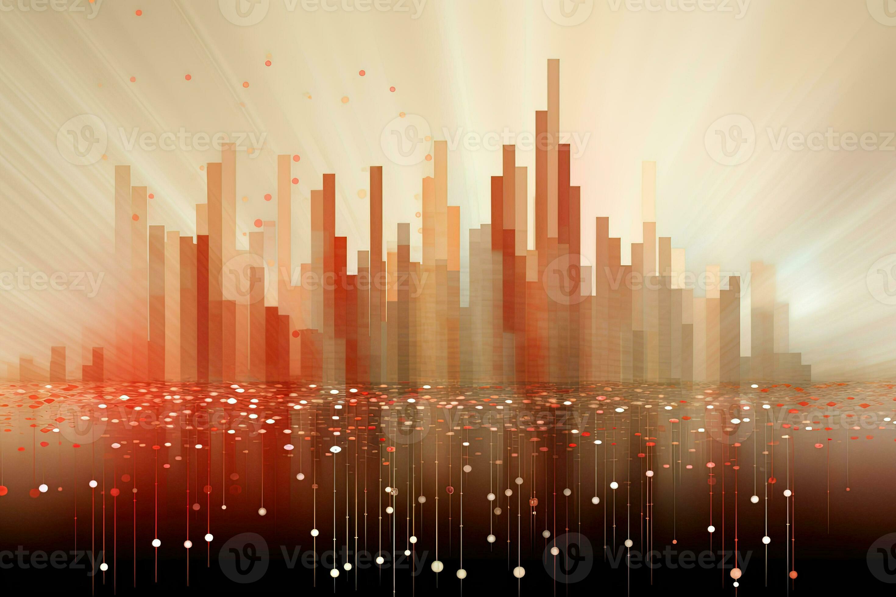 abstract background with a bar graph and beams. Generative AI 30598386 ...